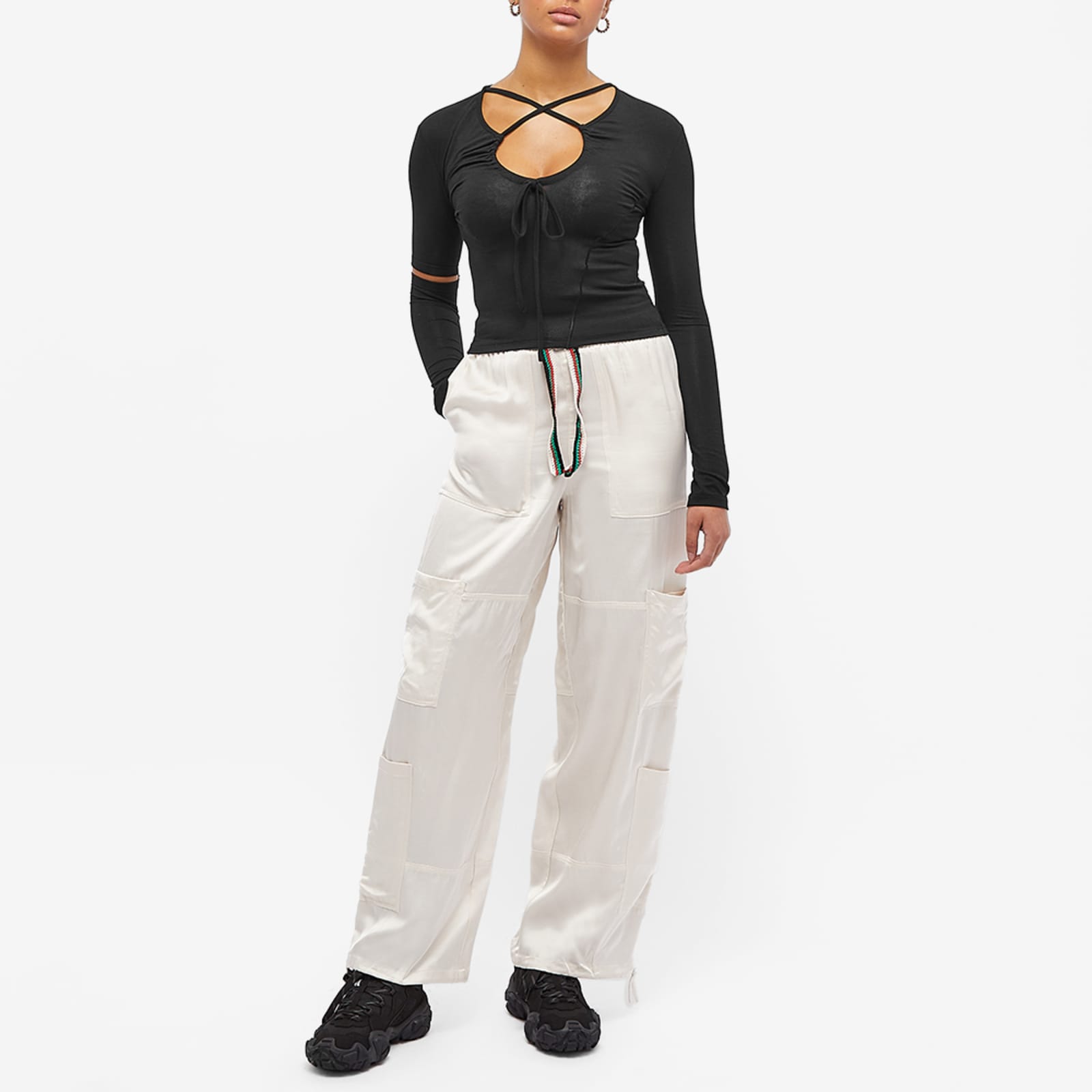 Andersson Bell Tie Detail String Top Black | END. (GB)