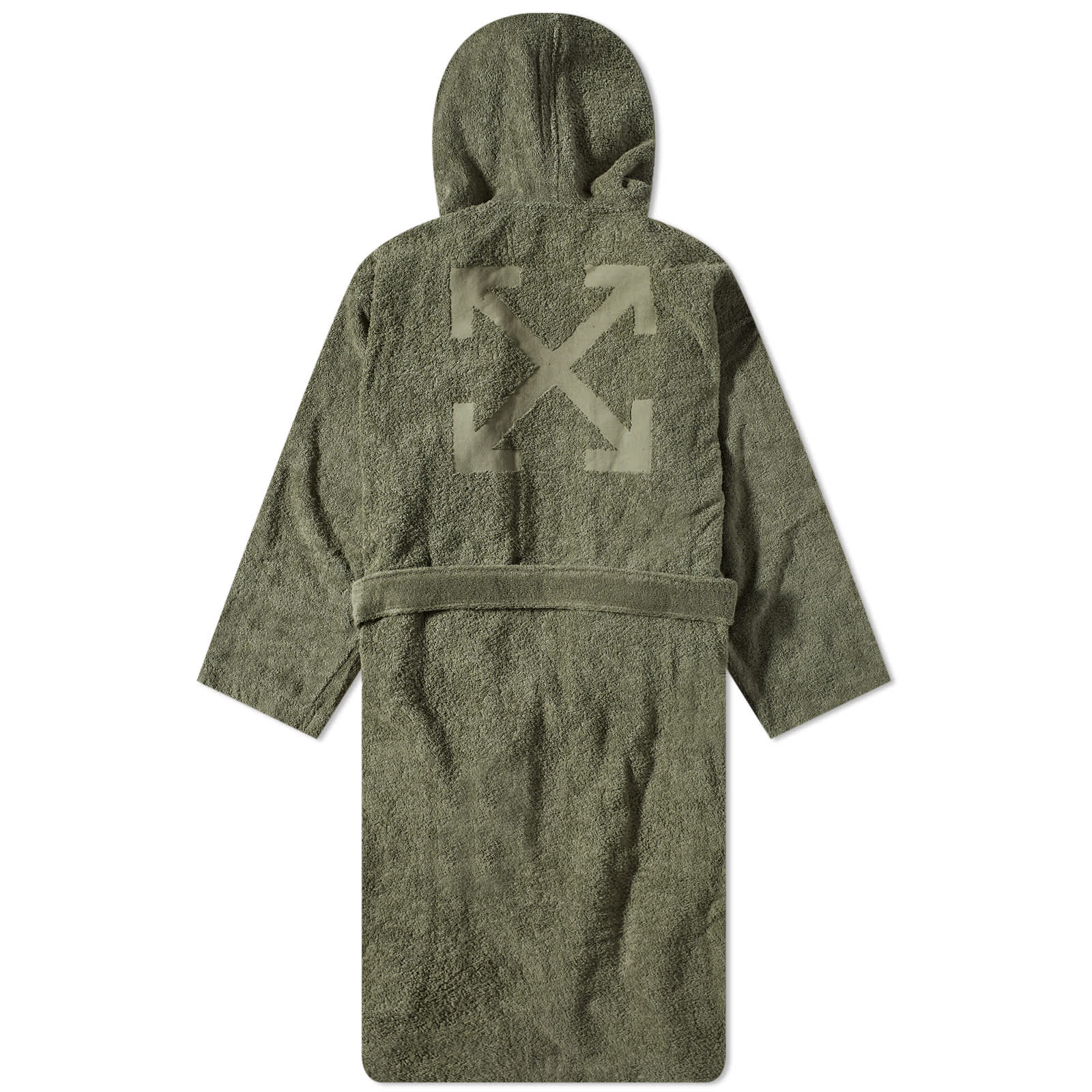 Off-White Bookish Hooded Bathrobe Army Green | END. (GB)