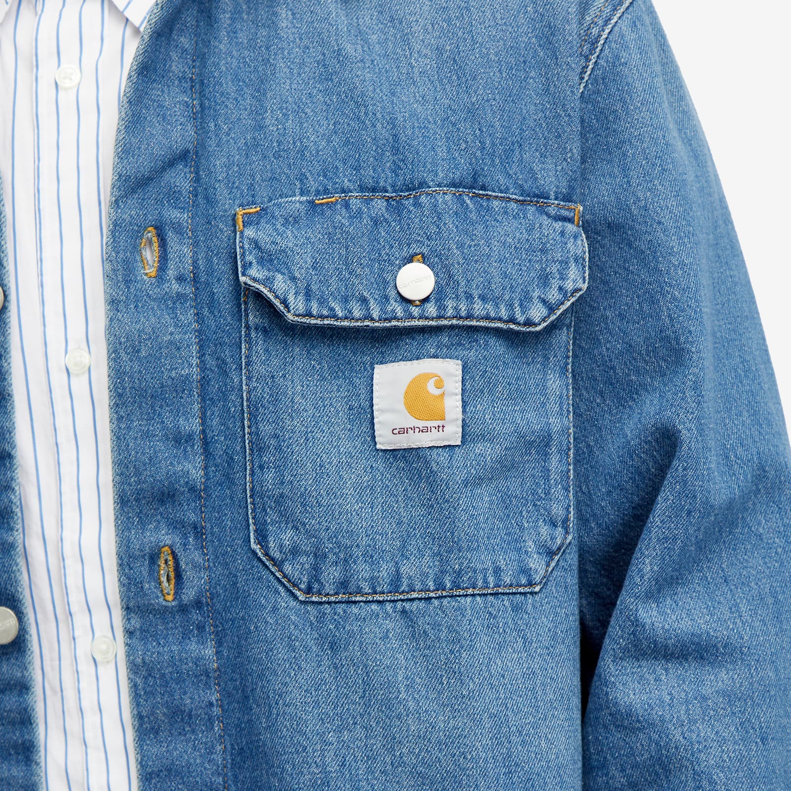 Carhartt WIP Harvey Denim Shirt Jacket Blue Dark Used Wash | END.