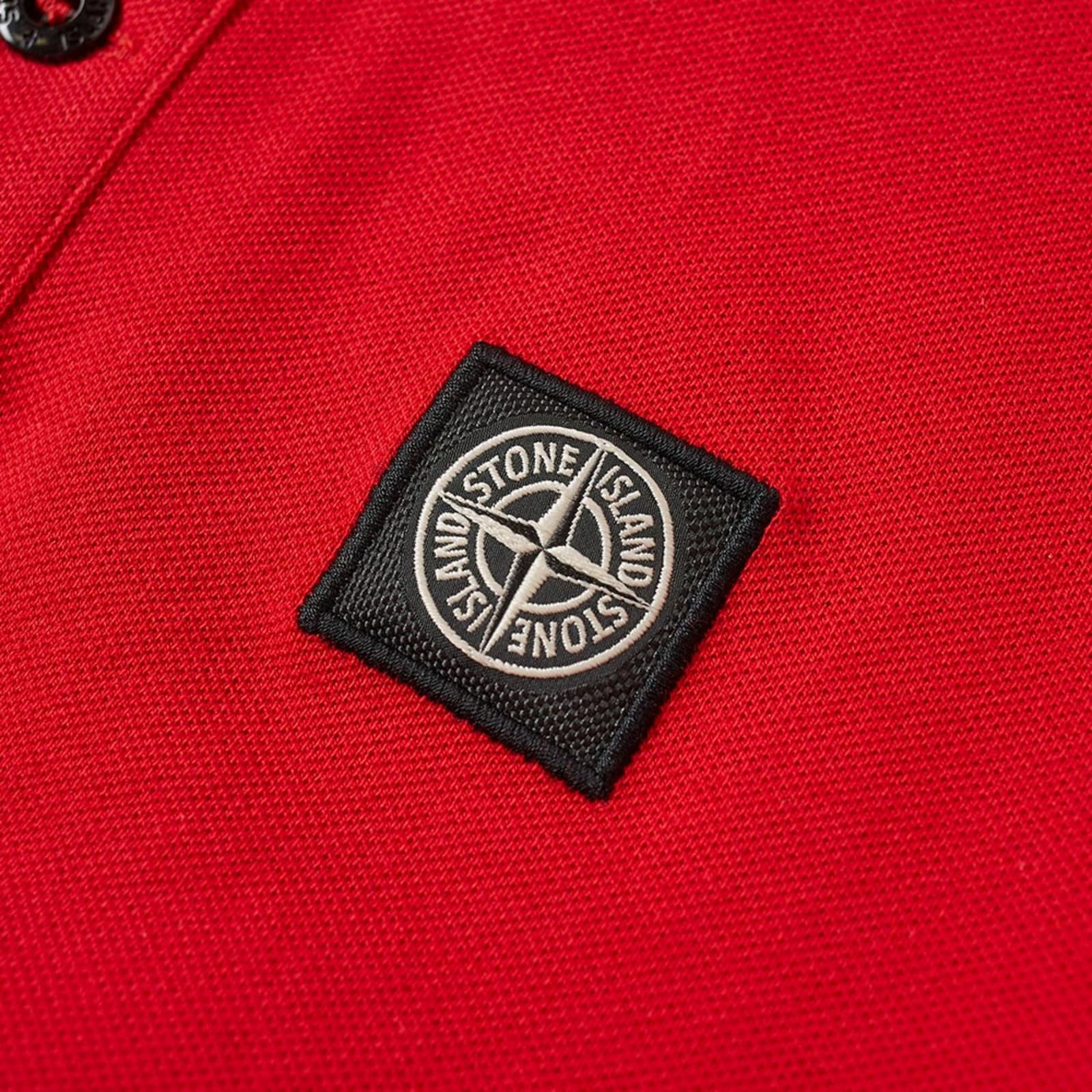 Stone Island Junior Patch Logo Polo Red | END. (AR)
