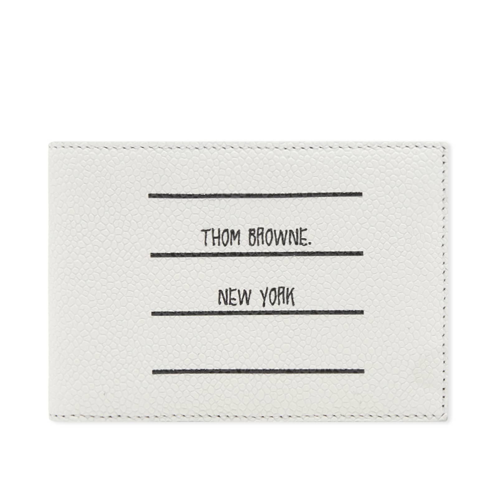 Thom Browne Printed Label Billfold Wallet Black | END. (US)