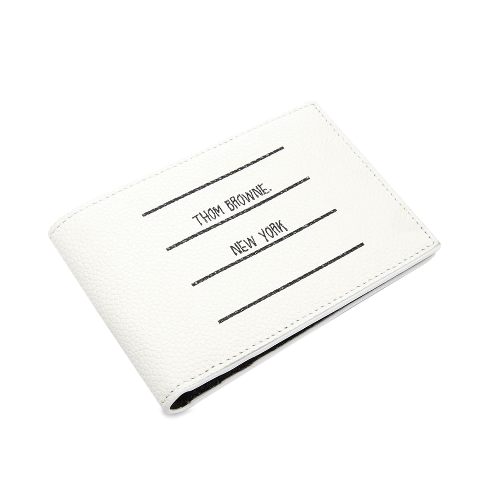Thom Browne Printed Label Billfold Wallet Black | END. (US)