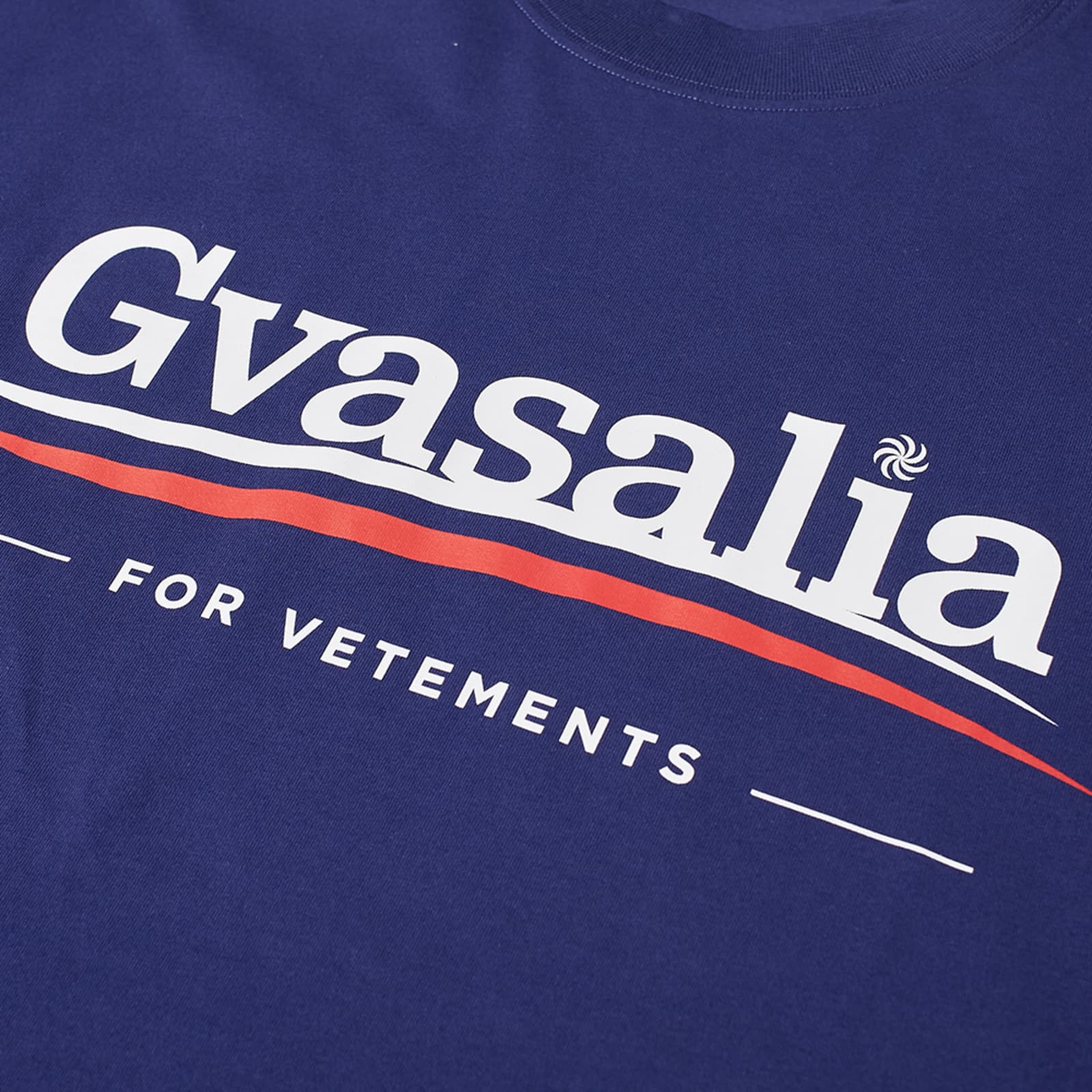VETEMENTS Gvasalia For VETEMENTS Oversized T-Shirt Royal Blue | END. (GB)