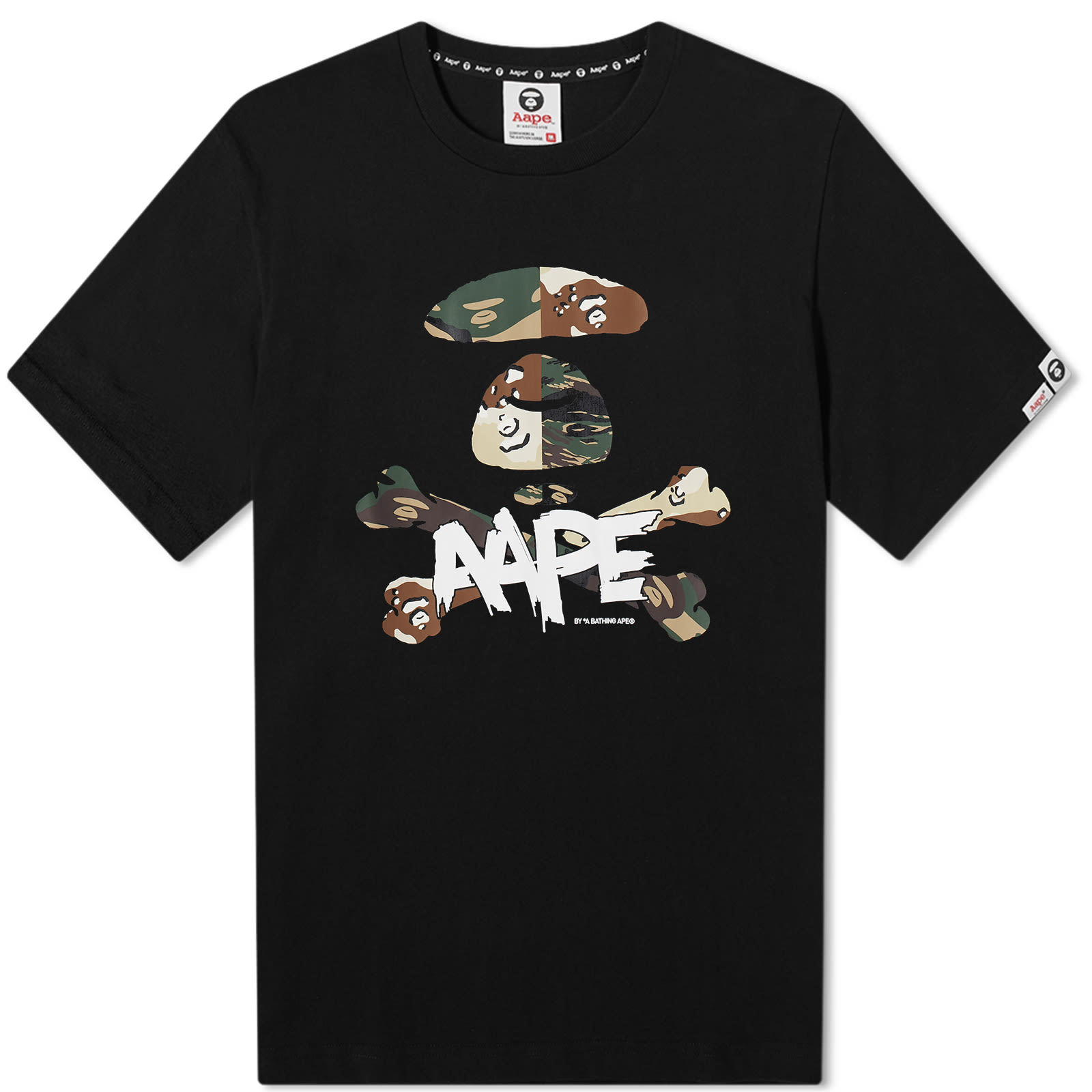 AAPE Camo Cross Bones T-Shirt Black | END. (GB)