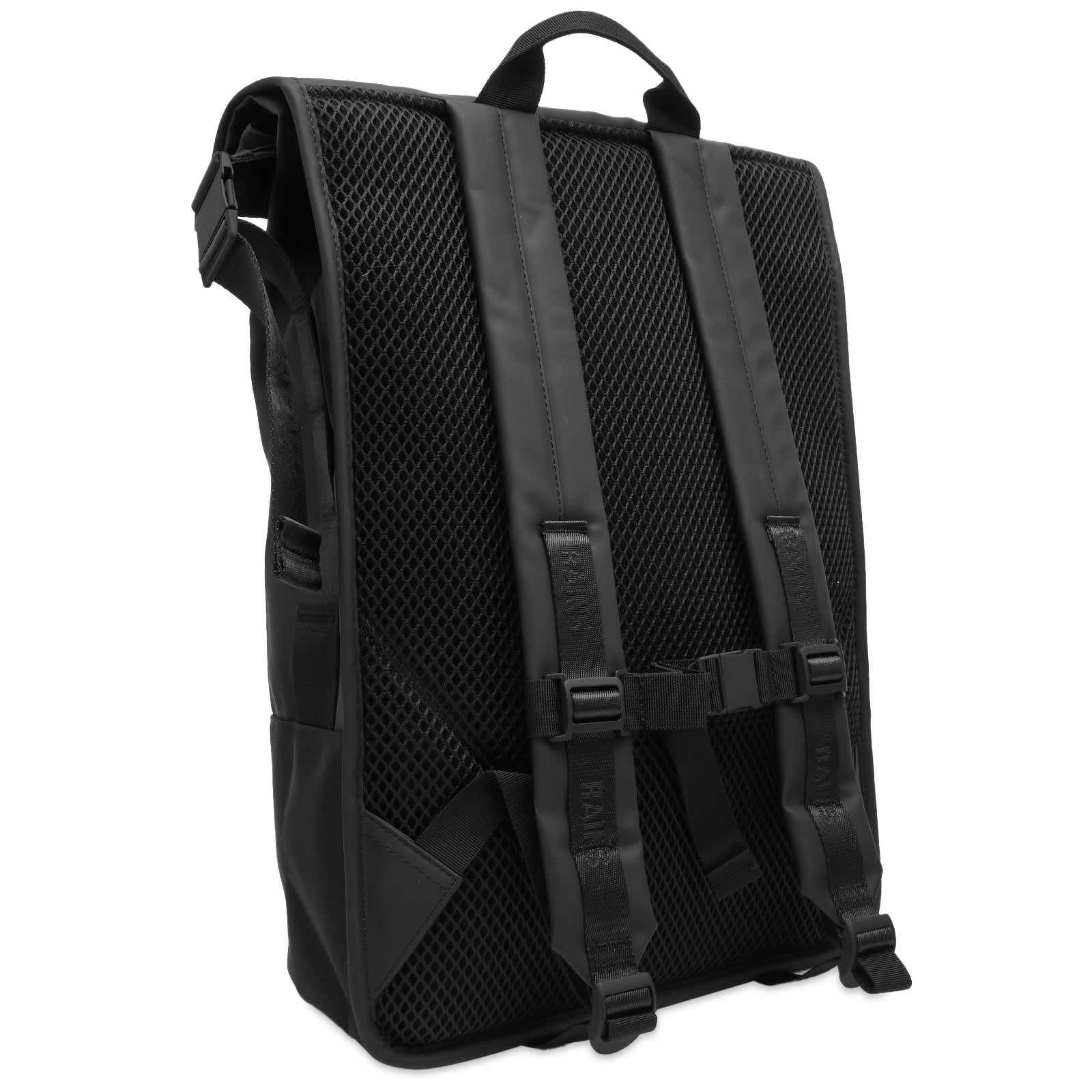 RAINS Trail Rolltop Backpack Black | END. (BE)