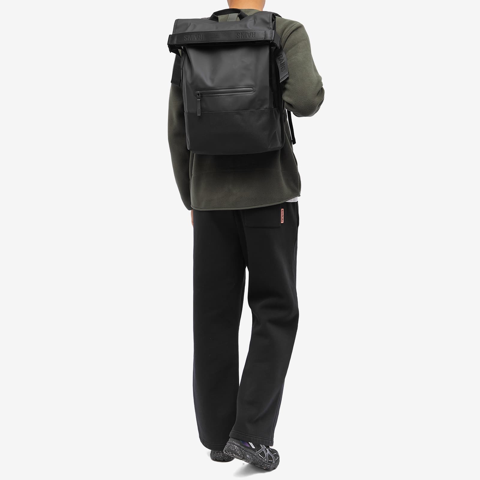 RAINS Trail Rolltop Backpack Black | END. (BE)