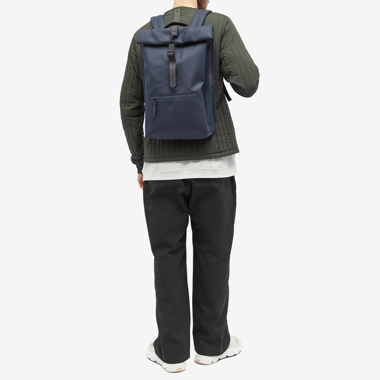 RAINS Rolltop Rucksack Navy | END. (GB)