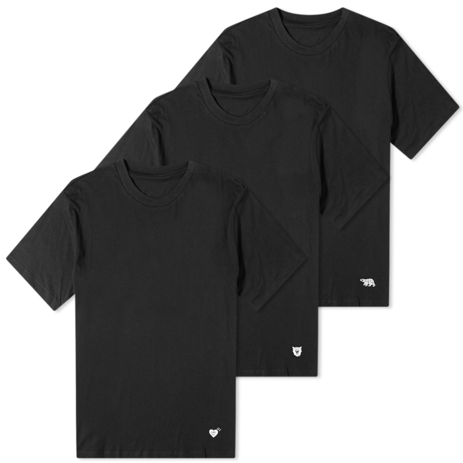 Human Made Tee - 3 Pack Black | END.