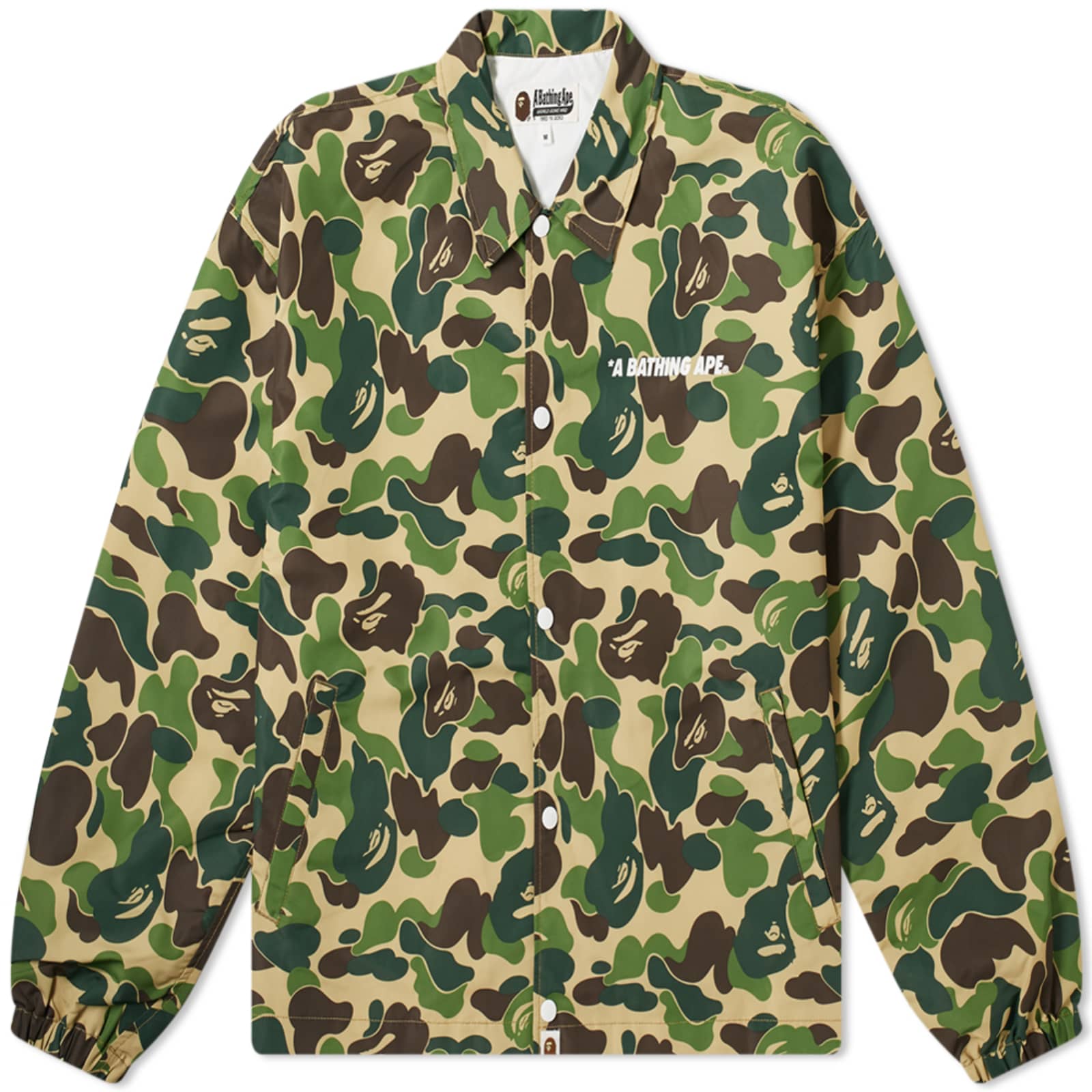 A Bathing Ape ABC Camo Relaxed Coach Jacket Green | END. (US)