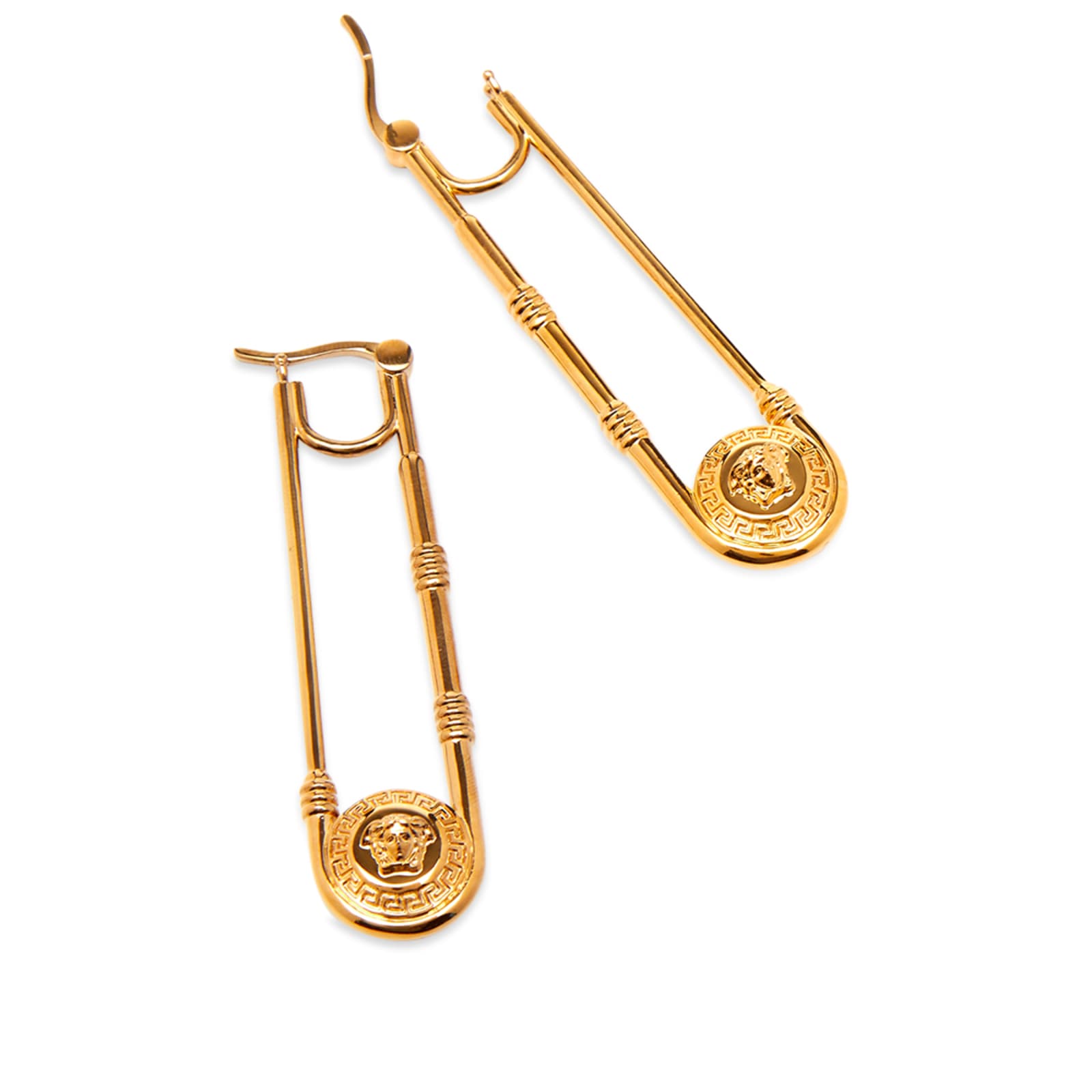 Versace Safety Pin Earrings Gold | END. (AR)