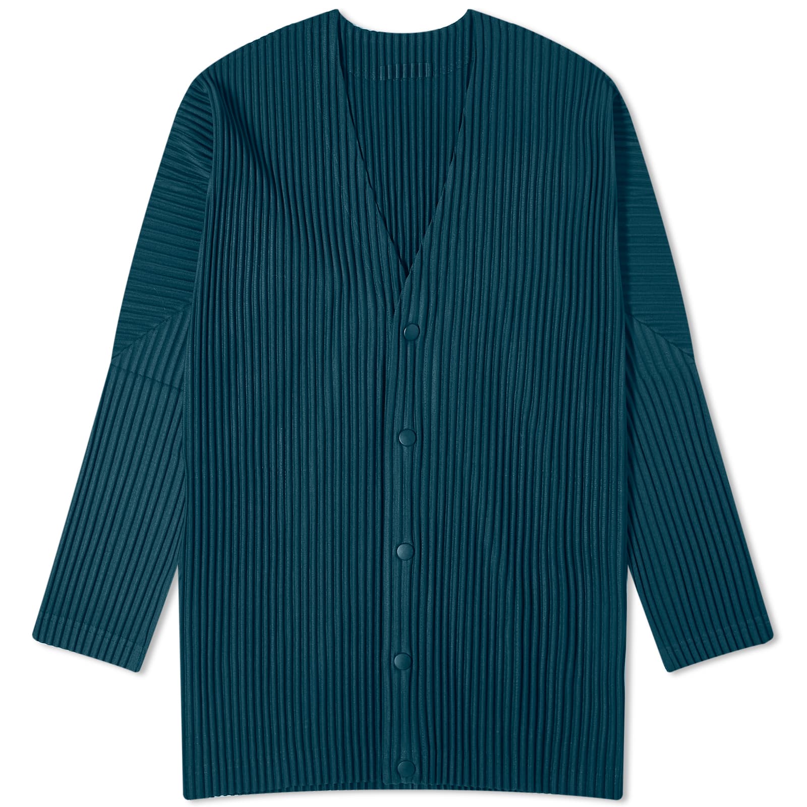 Homme Plissé Issey Miyake Pleated Cardigan Dark Green | END. (AU)