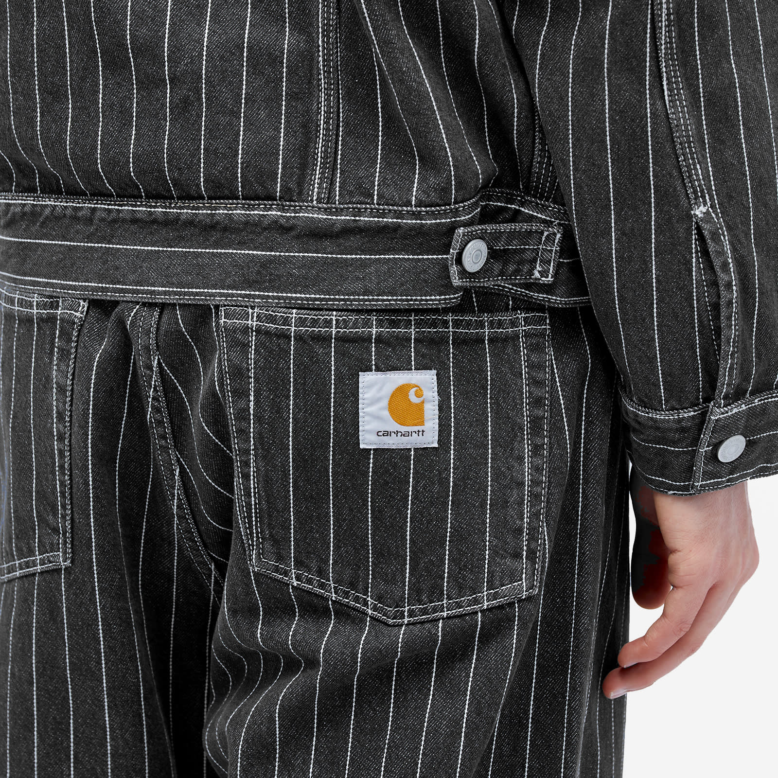 Carhartt WIP Orlean Stripe Denim Pant Black & White Stripe | END. (GB)