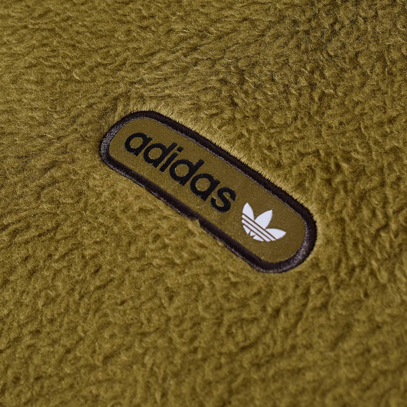 Adidas Sherpa Track Top Focus Olive & Black | END.