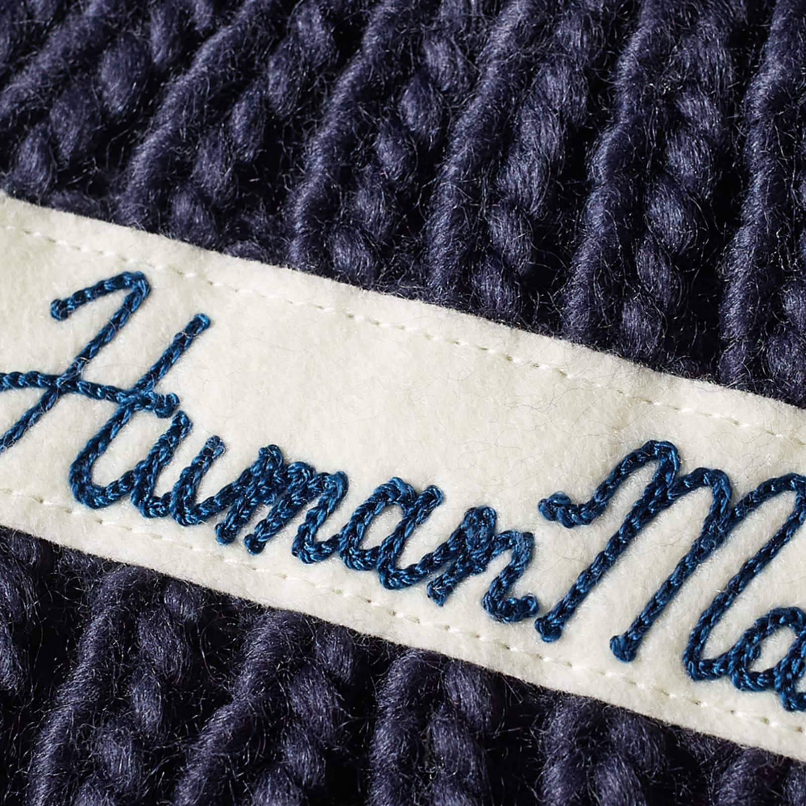 Human Made Cable Pop Beanie Navy | END. (TW)