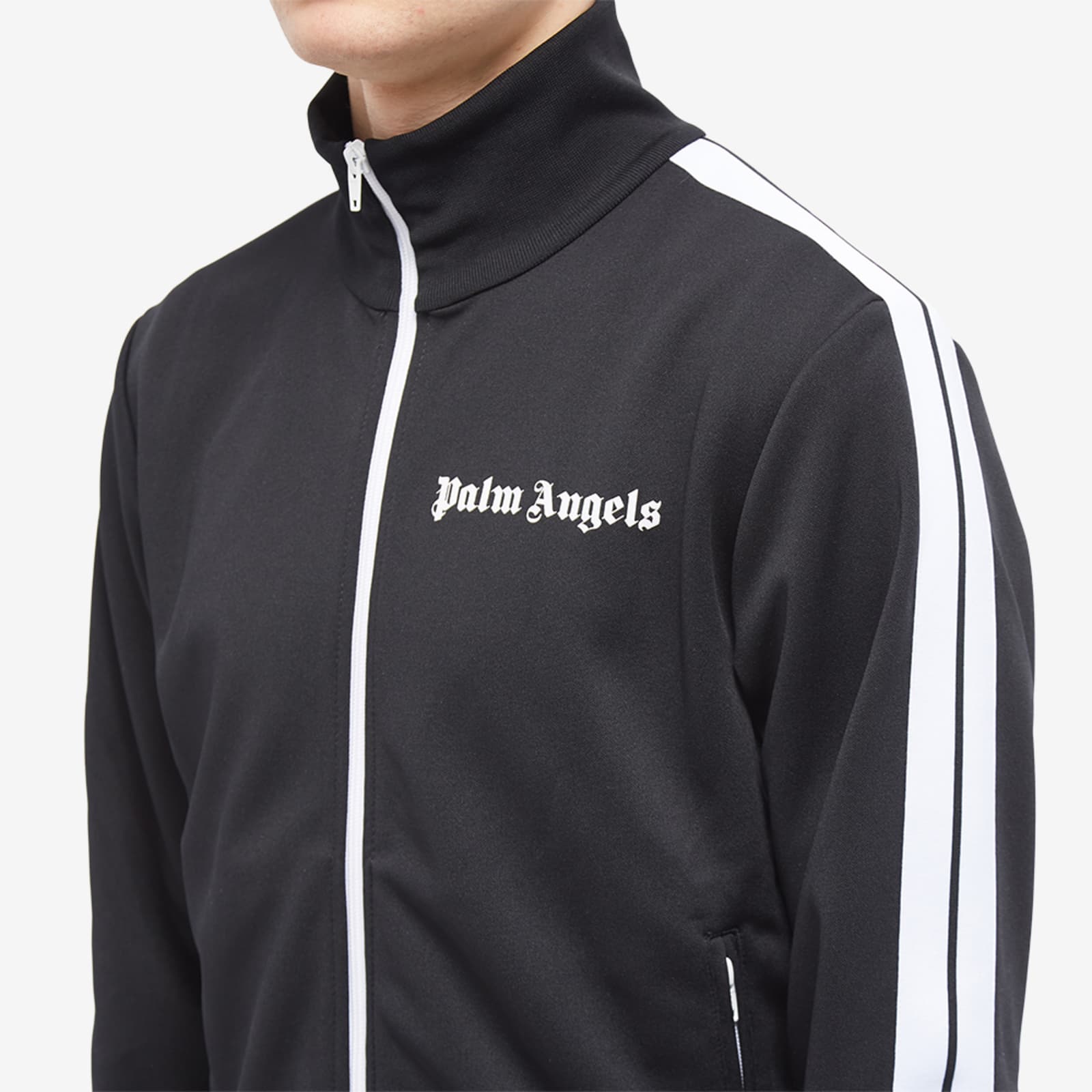 Palm Angels Classic Track Jacket Black & White | END. (GB)