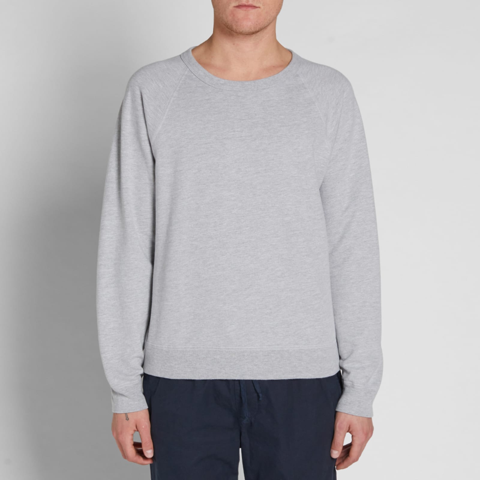 Save Khaki Fleece Crew Sweat Grey Heather | END.
