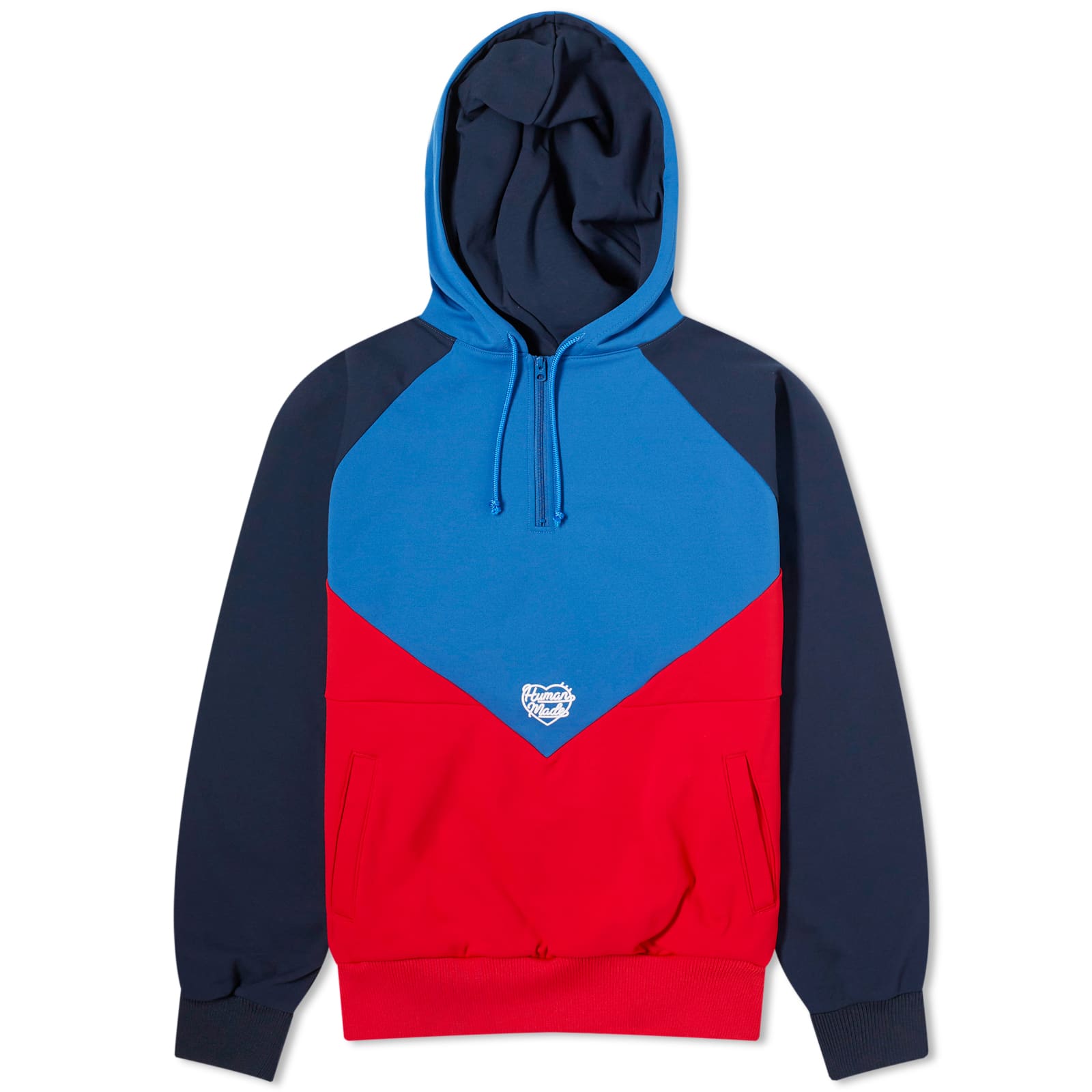 Human Made Half Zip Hoodie Blue | END. (JP)