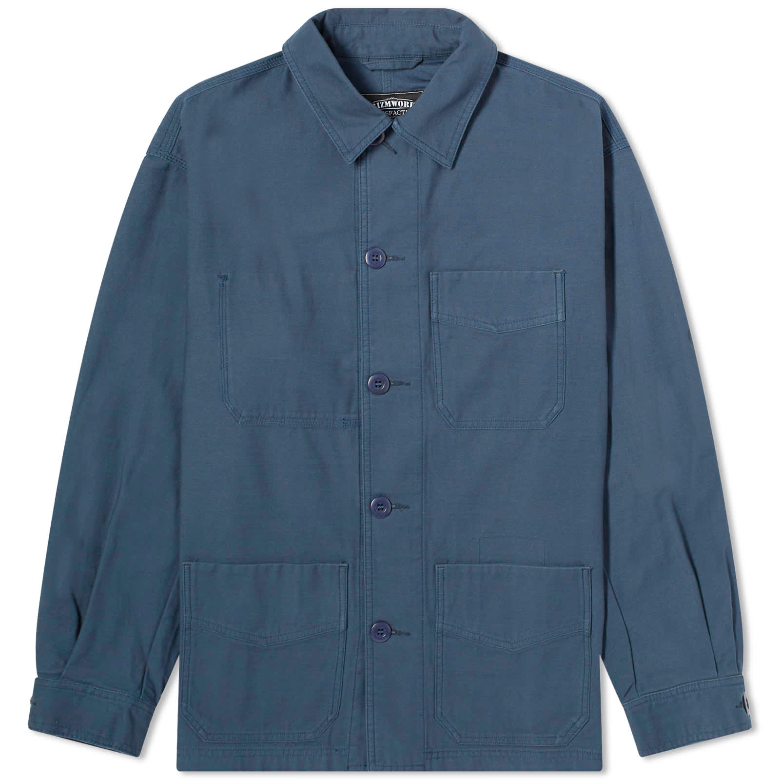 FrizmWORKS Back Satin French Work Jacket Blue | END.