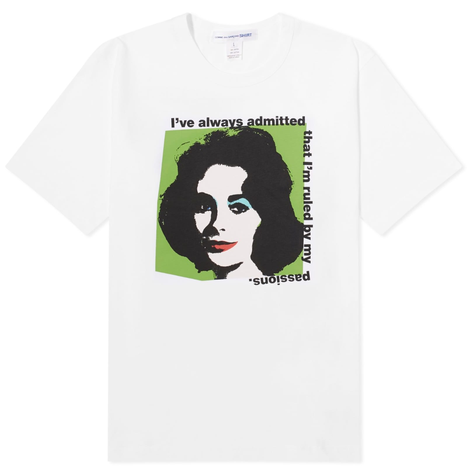 Comme des Garçons SHIRT x Andy Warhol Elizabeth Taylor T-Shi White ...