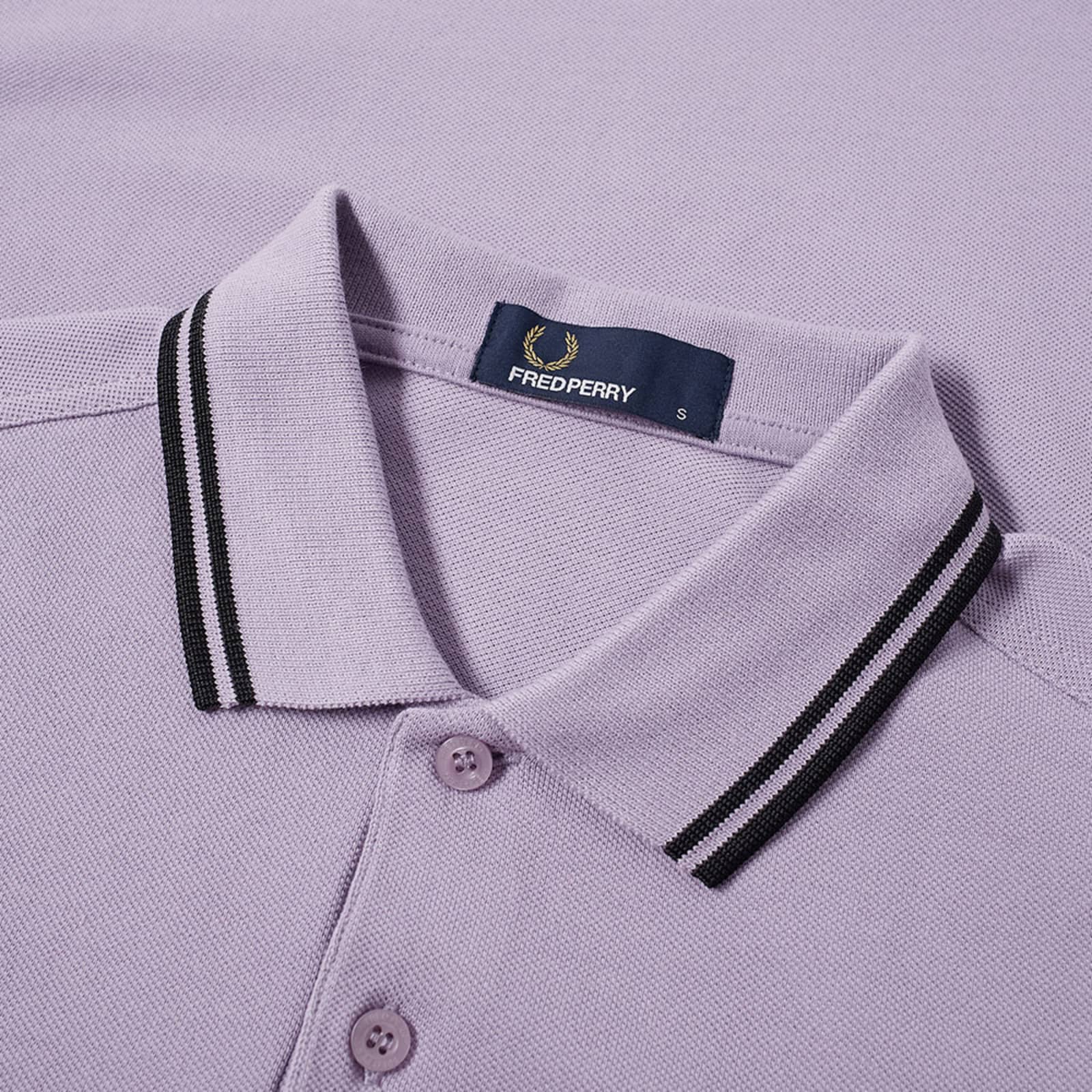 Fred Perry Slim Fit Twin Tipped Polo Lilac & Black | END. (US)