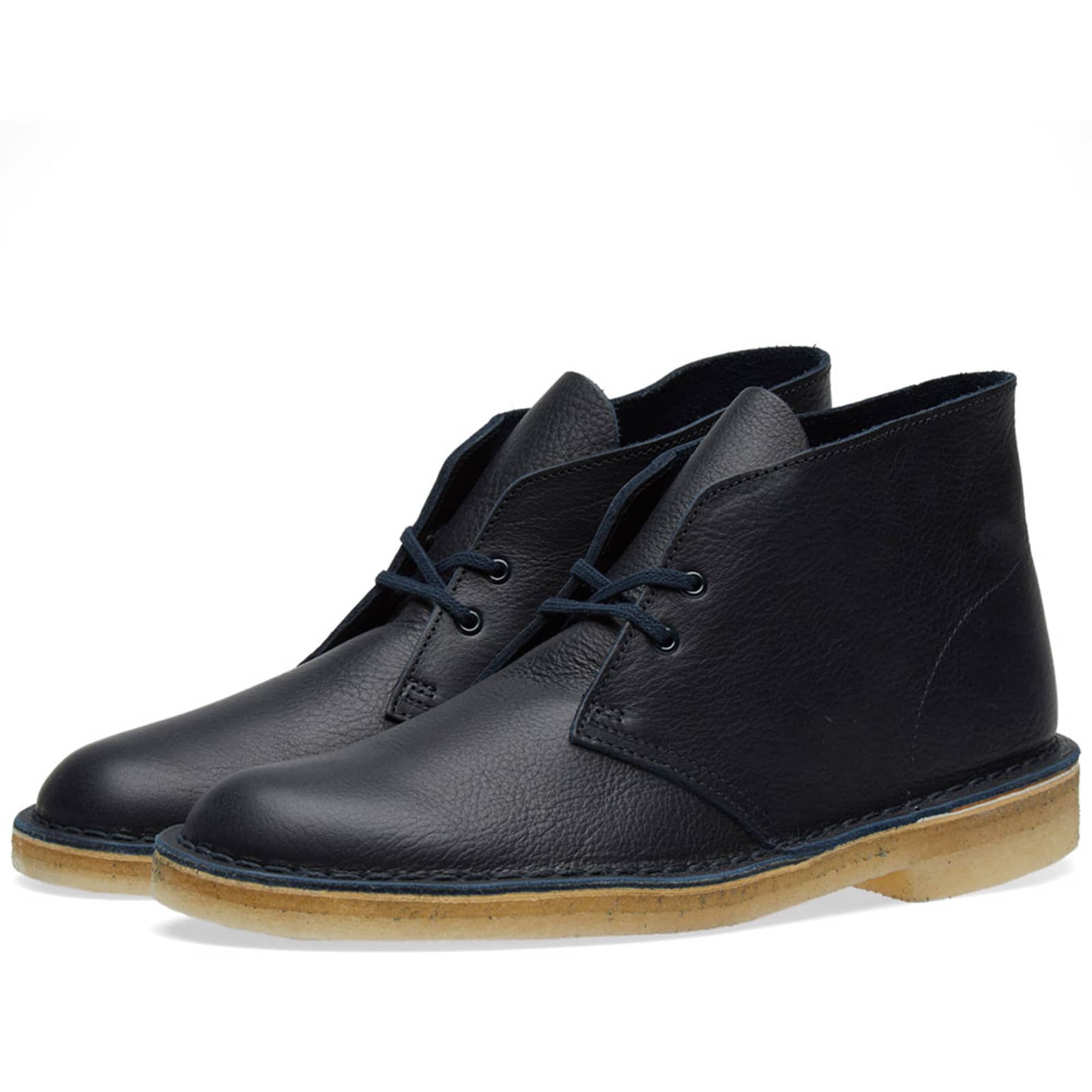 Clarks Originals Desert Boot Navy Tumbled Leather | END.