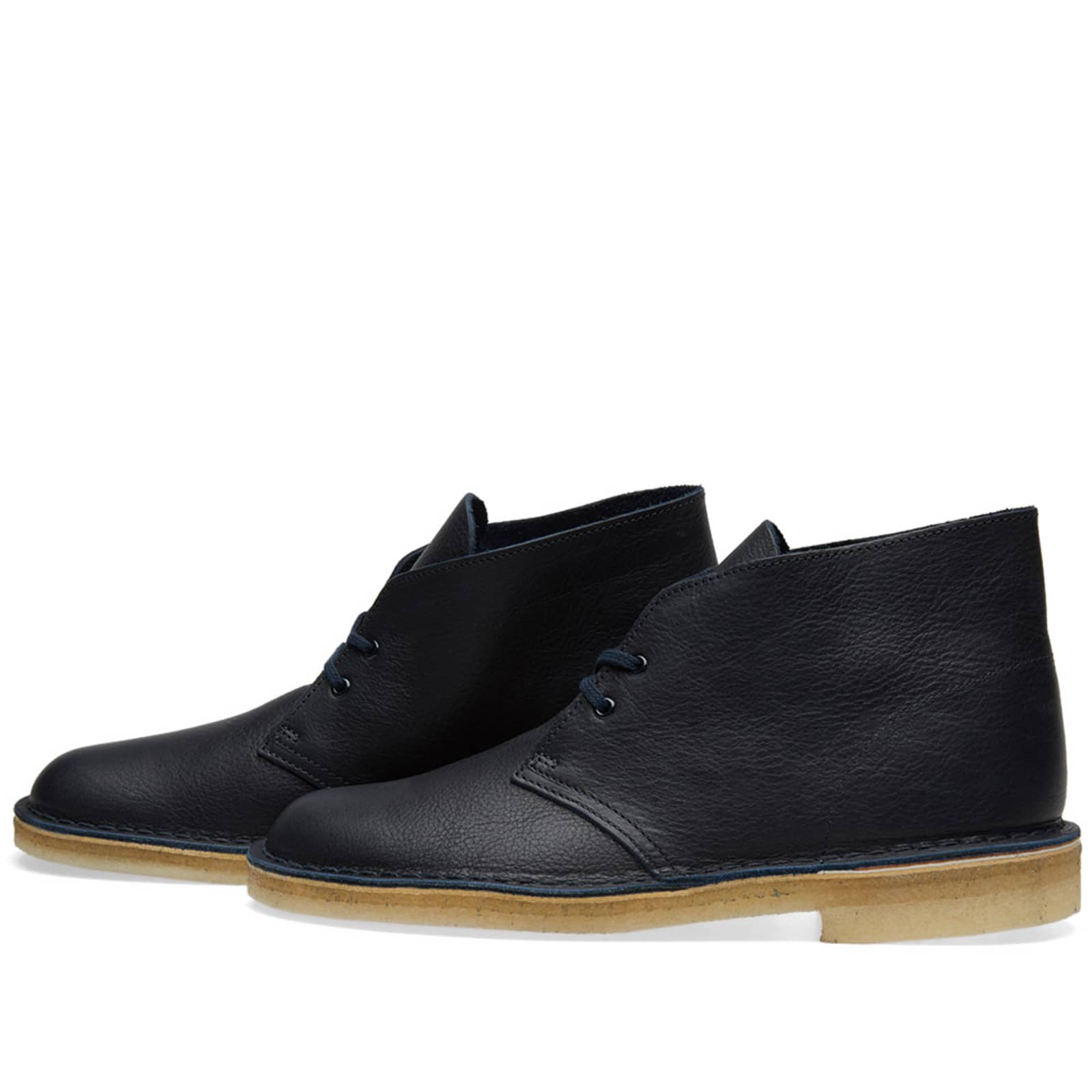 Clarks Originals Desert Boot Navy Tumbled Leather | END.