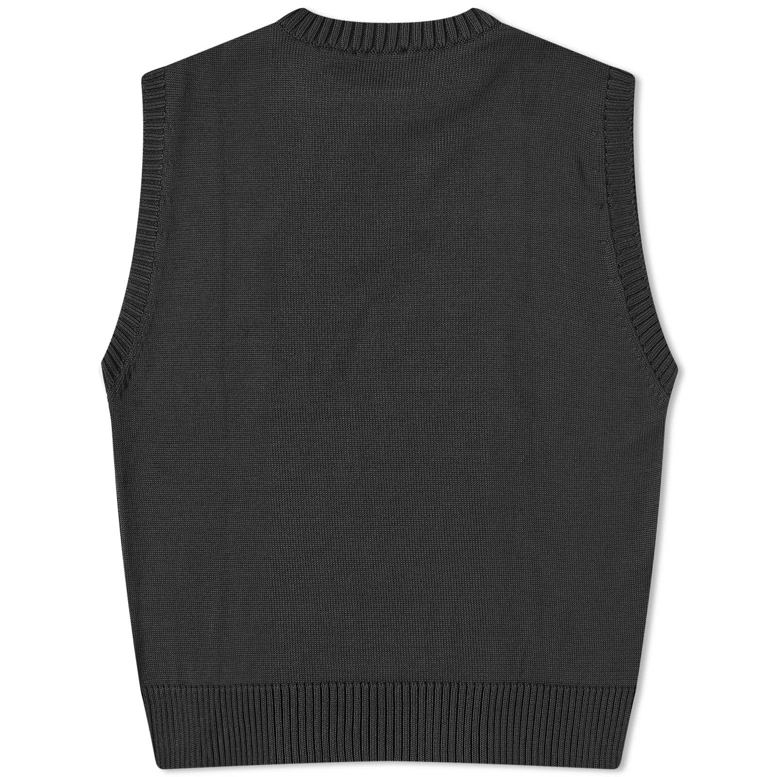 Aries Recycled Reverse Knit Temple Knit Vest Black | END. (AR)