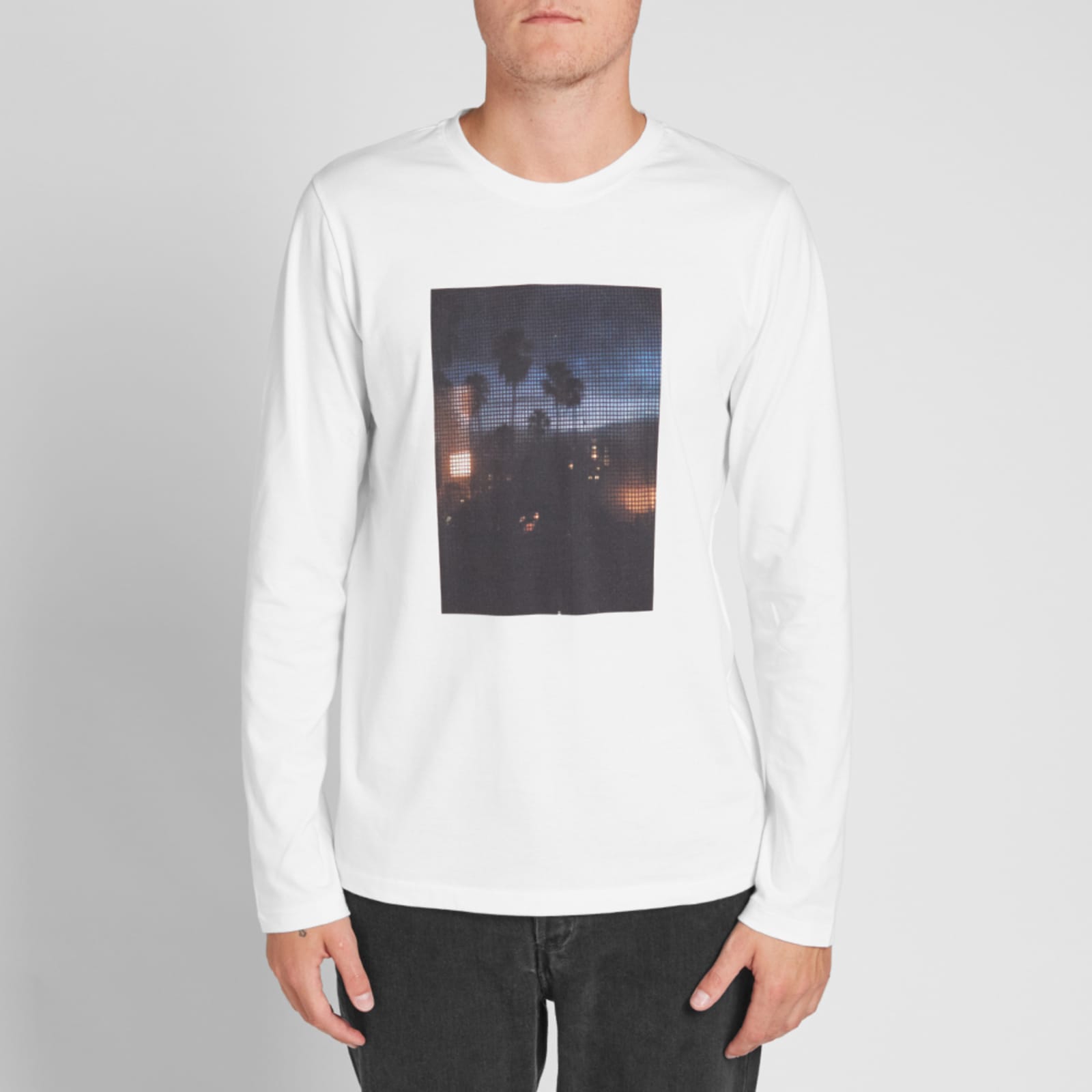 A.P.C. Long Sleeve L.A. Tee White | END.