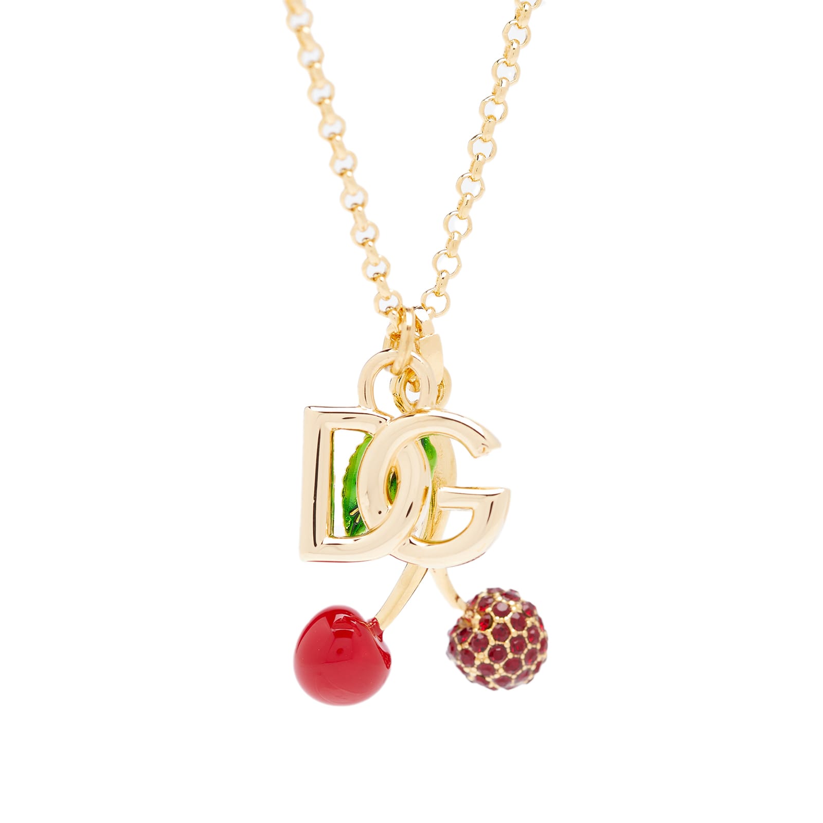 Dolce & Gabbana Cherry Logo Necklace Oro | END.