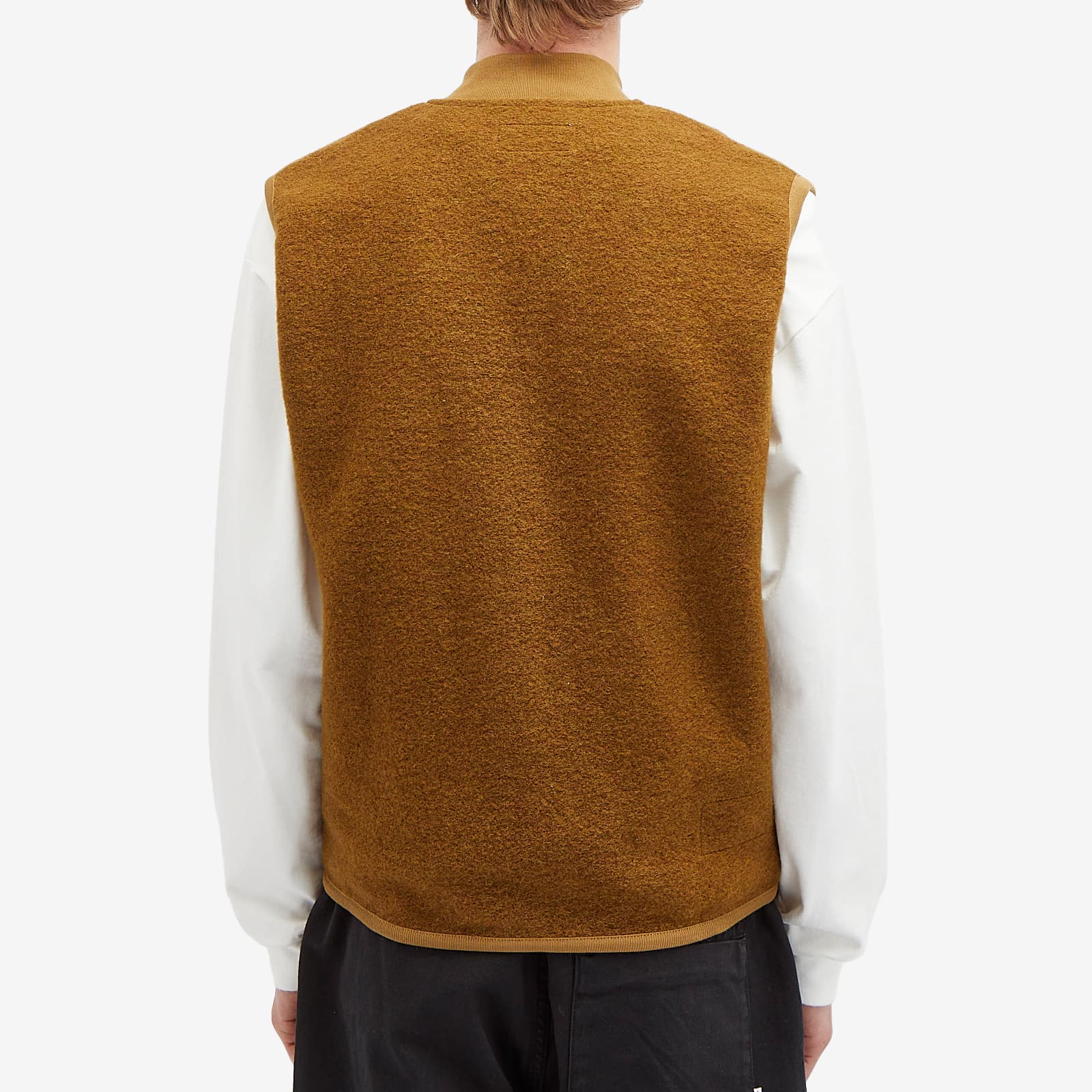 Universal Works Wool Fleece Zip Waistcoat Mustard | END. (US)