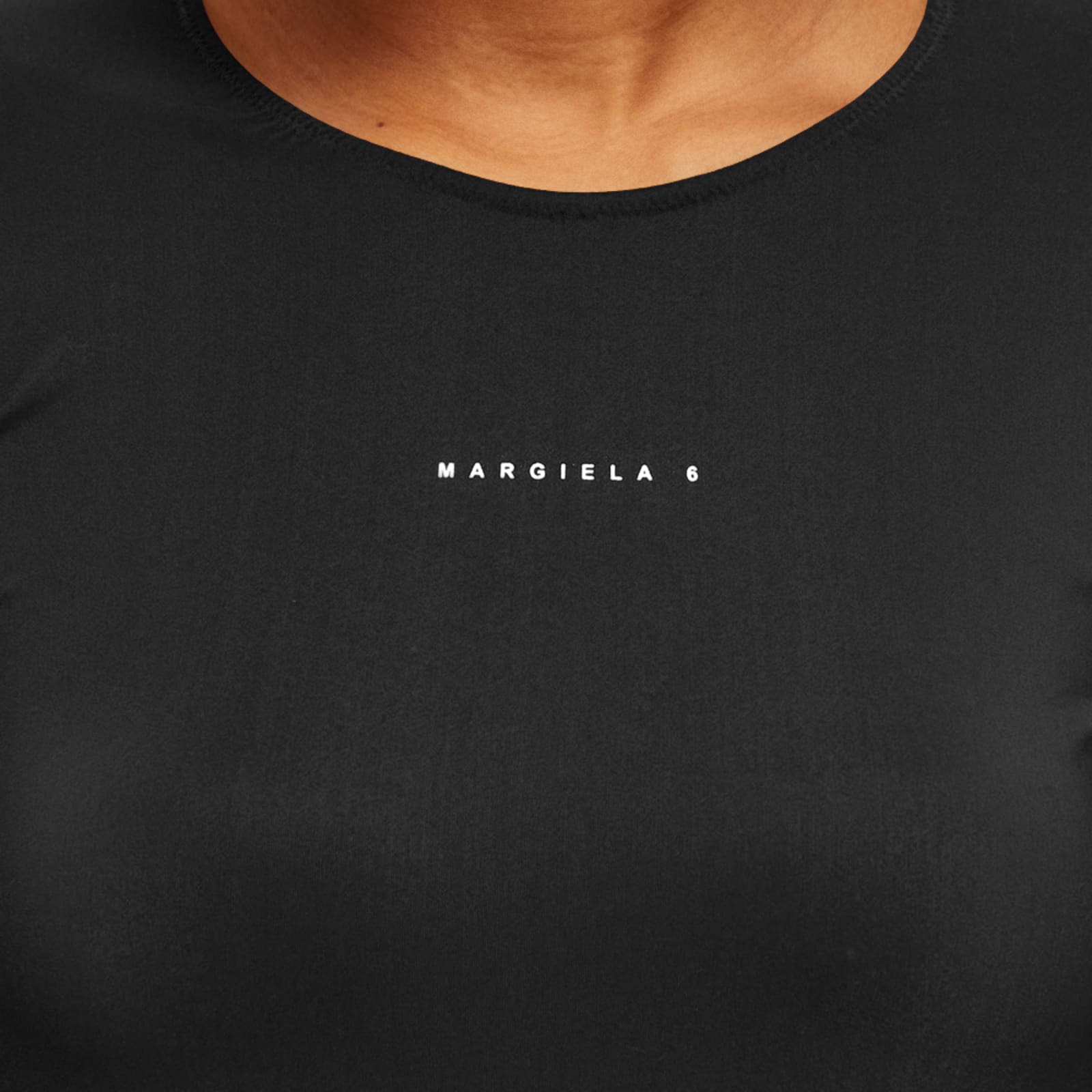 MM6 Maison Margiela Logo Bodysuit Black | END. (US)