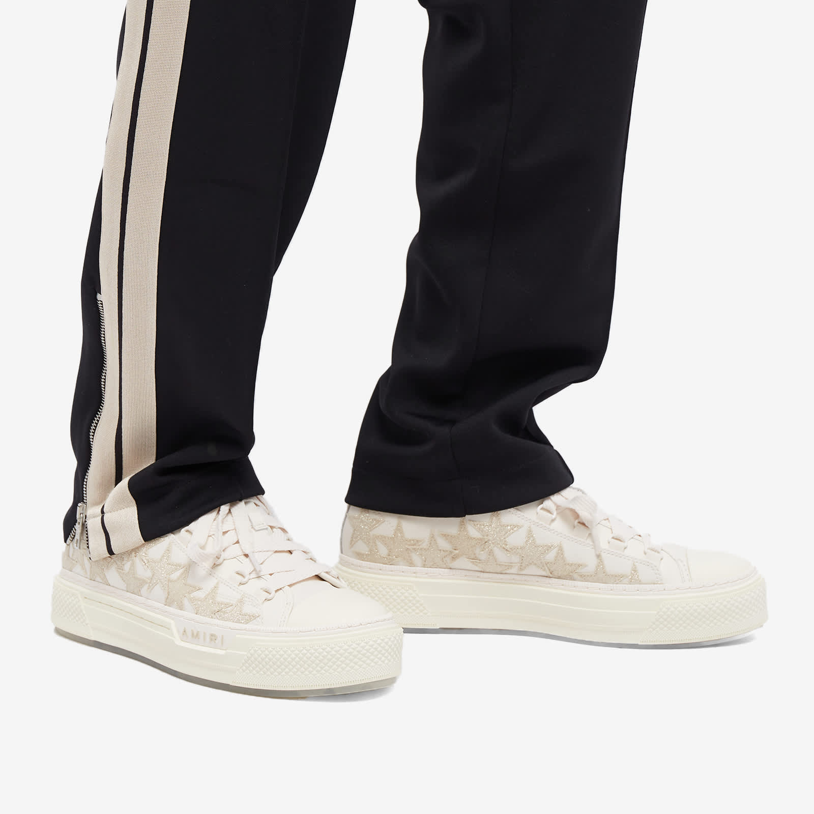 AMIRI Crystal Glitter Stars Court Low Sneaker Alabster | END. (GB)