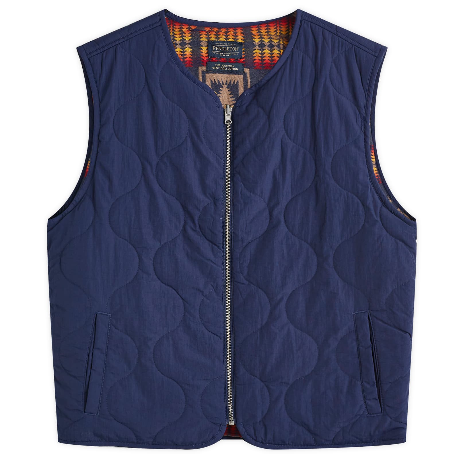 Pendleton Reversible Quilted Vest Harding Navy | END. (US)