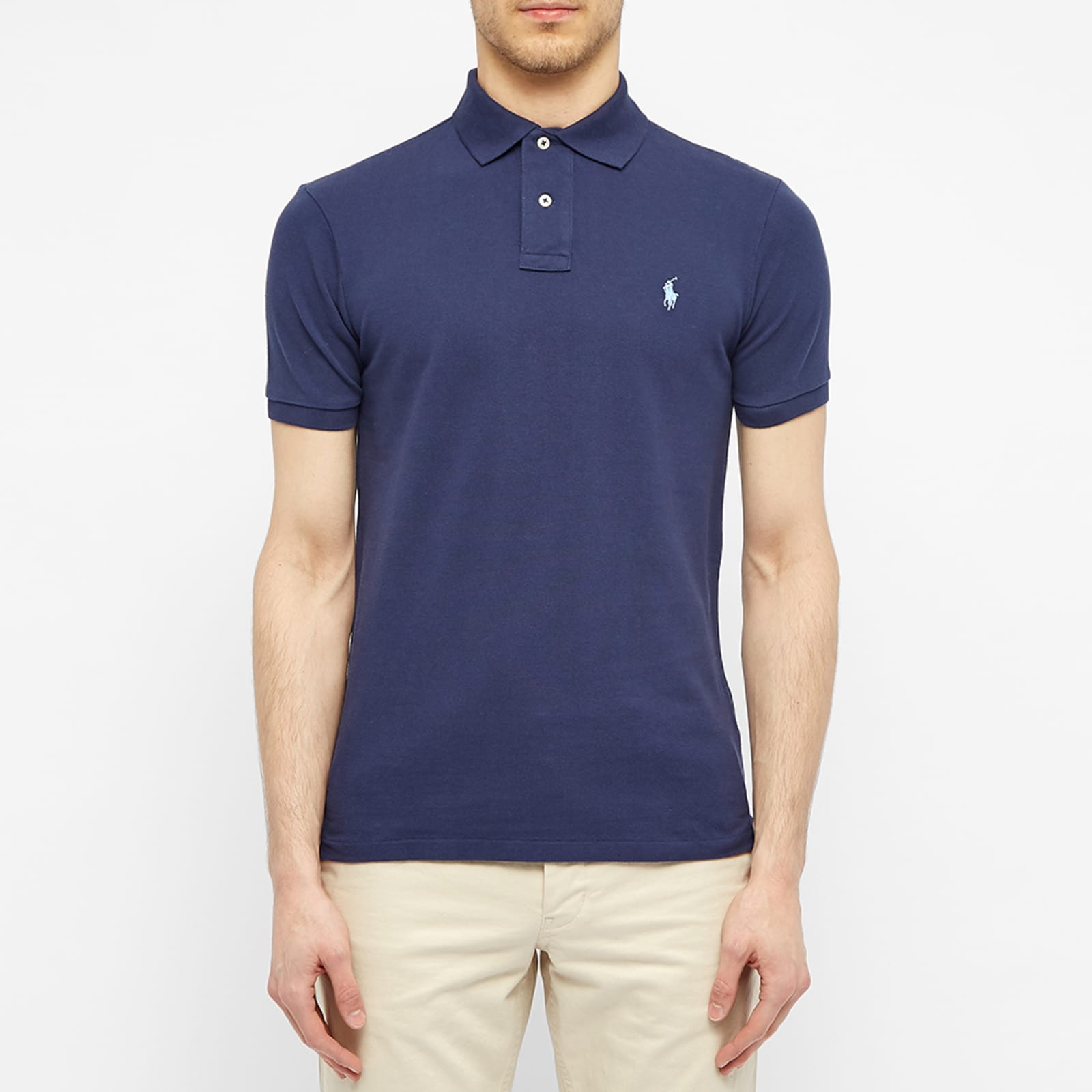 Polo Ralph Lauren Slim Fit Polo Newport Navy & Blue | END. (US)