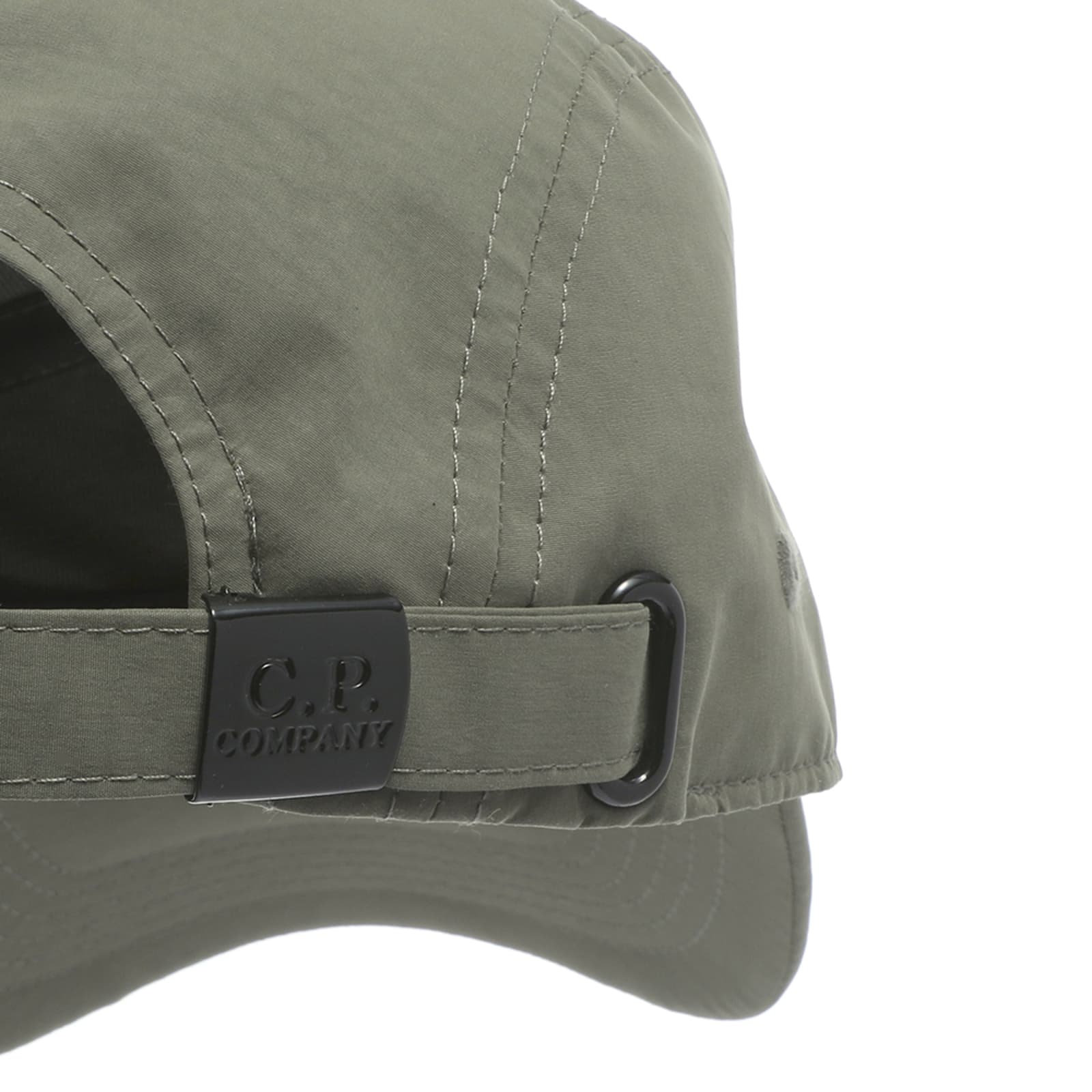 C.P. Company Patch Logo Nylon 5 Panel Cap Stone Grey | END. (US)