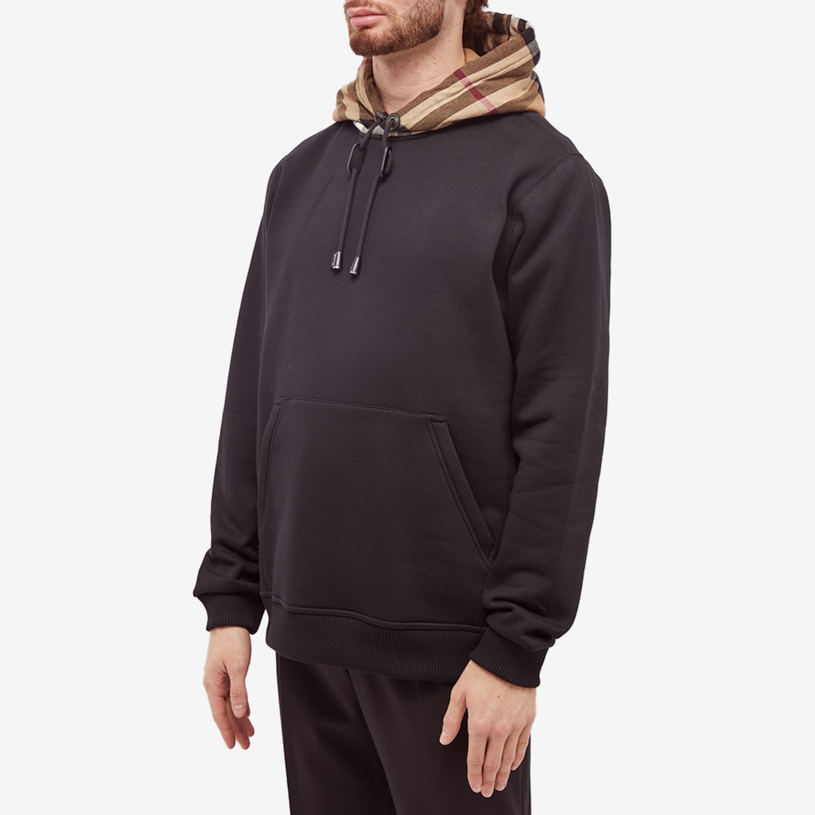 Burberry Samuel Check Hood Hoodie Black | END. (AT)