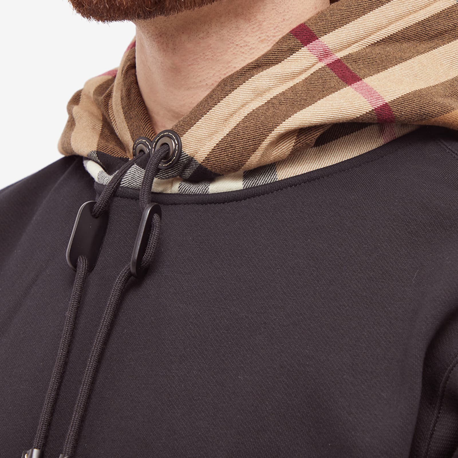 Burberry Samuel Check Hood Hoodie Black | END. (SG)
