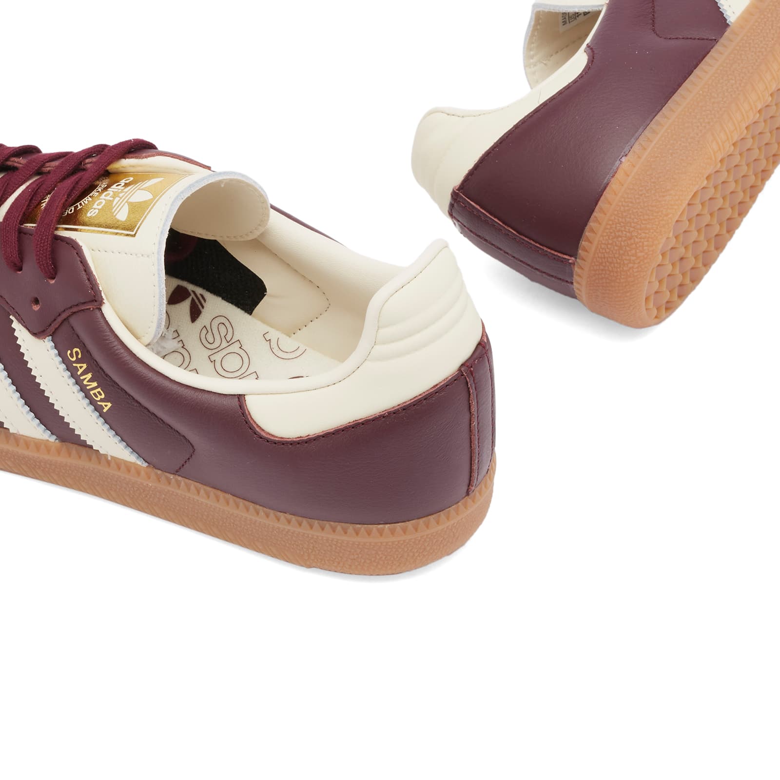 Adidas Samba OG Maroon, Cream White & Gold Met. | END. (GB)