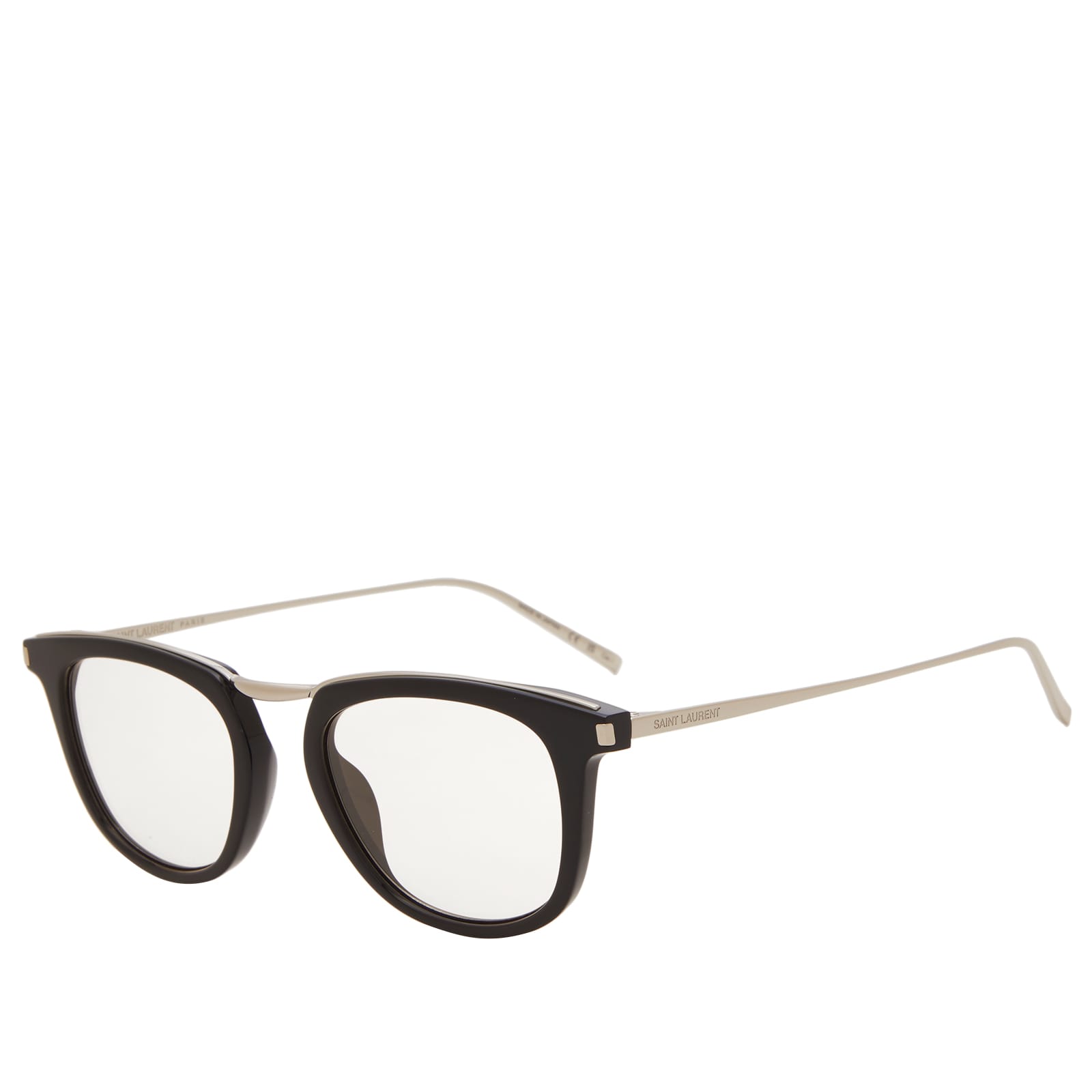 Saint Laurent SL 753 Sunglasses Black, Silver & Yellow | END. (GB)