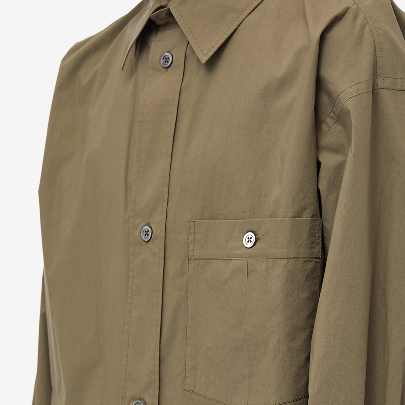 Margaret Howell Inverted Pocket Shirt Army Green | END. (AU)