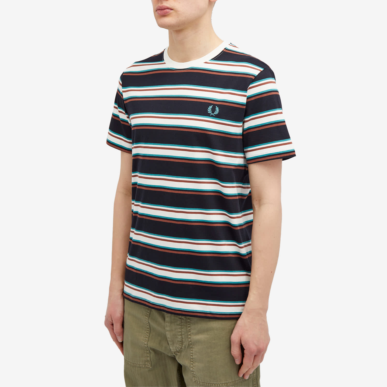 Fred Perry Stripe T-Shirt Ecru | END.