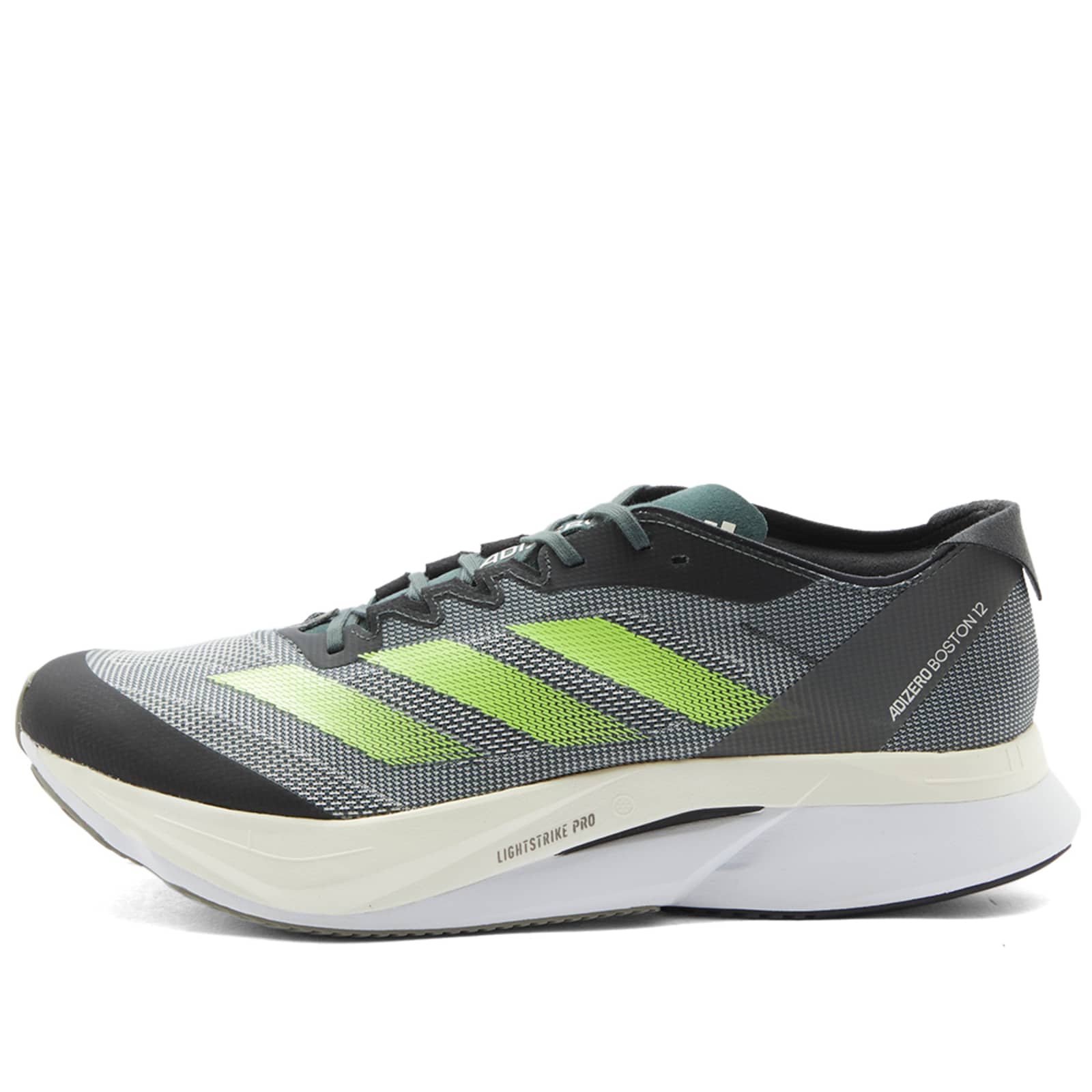 Adidas Adizero Boston 12 M Legend Ivy, Lucid Lemon & Silver Pebble ...