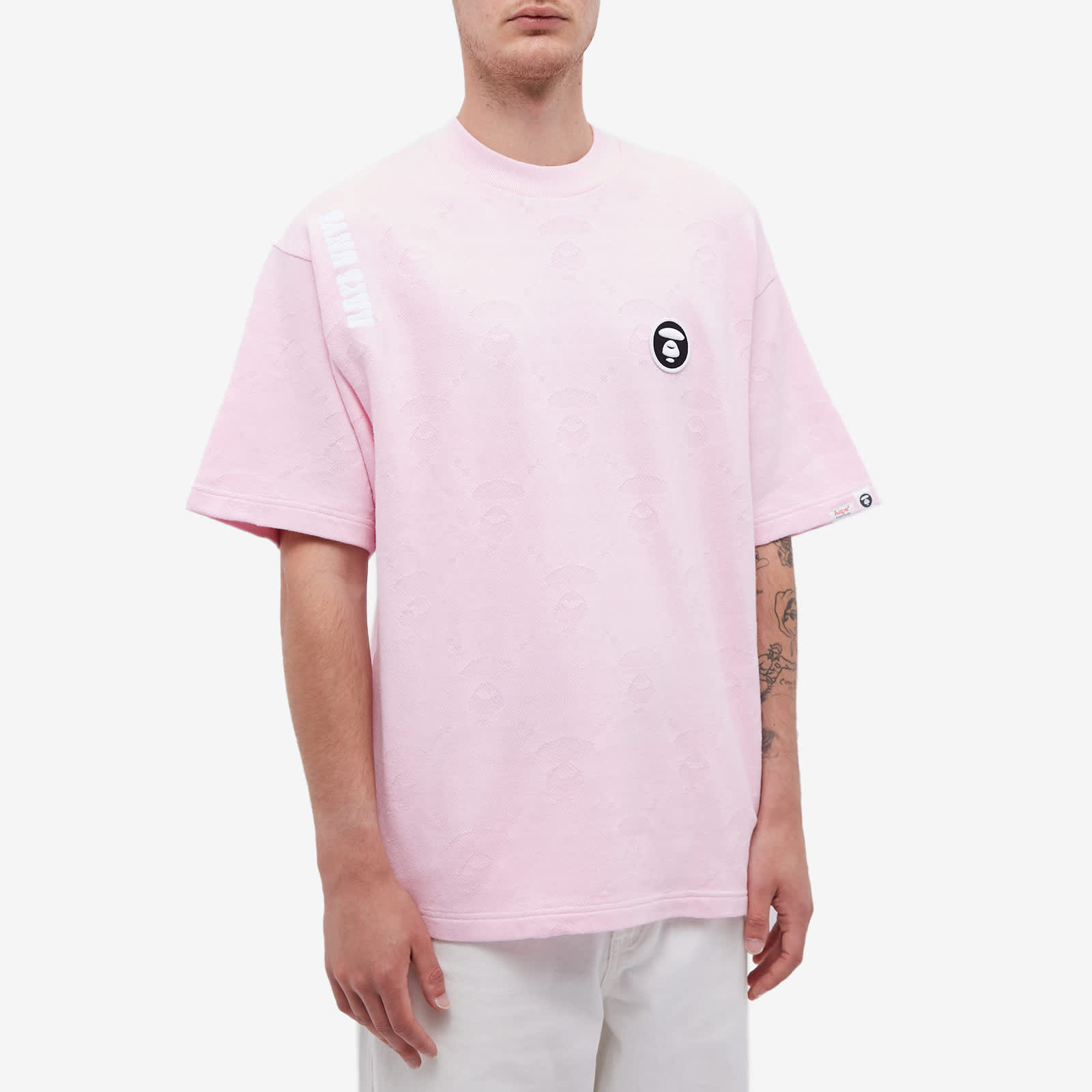AAPE Peace Jacquard T-Shirt Pink | END. (GB)