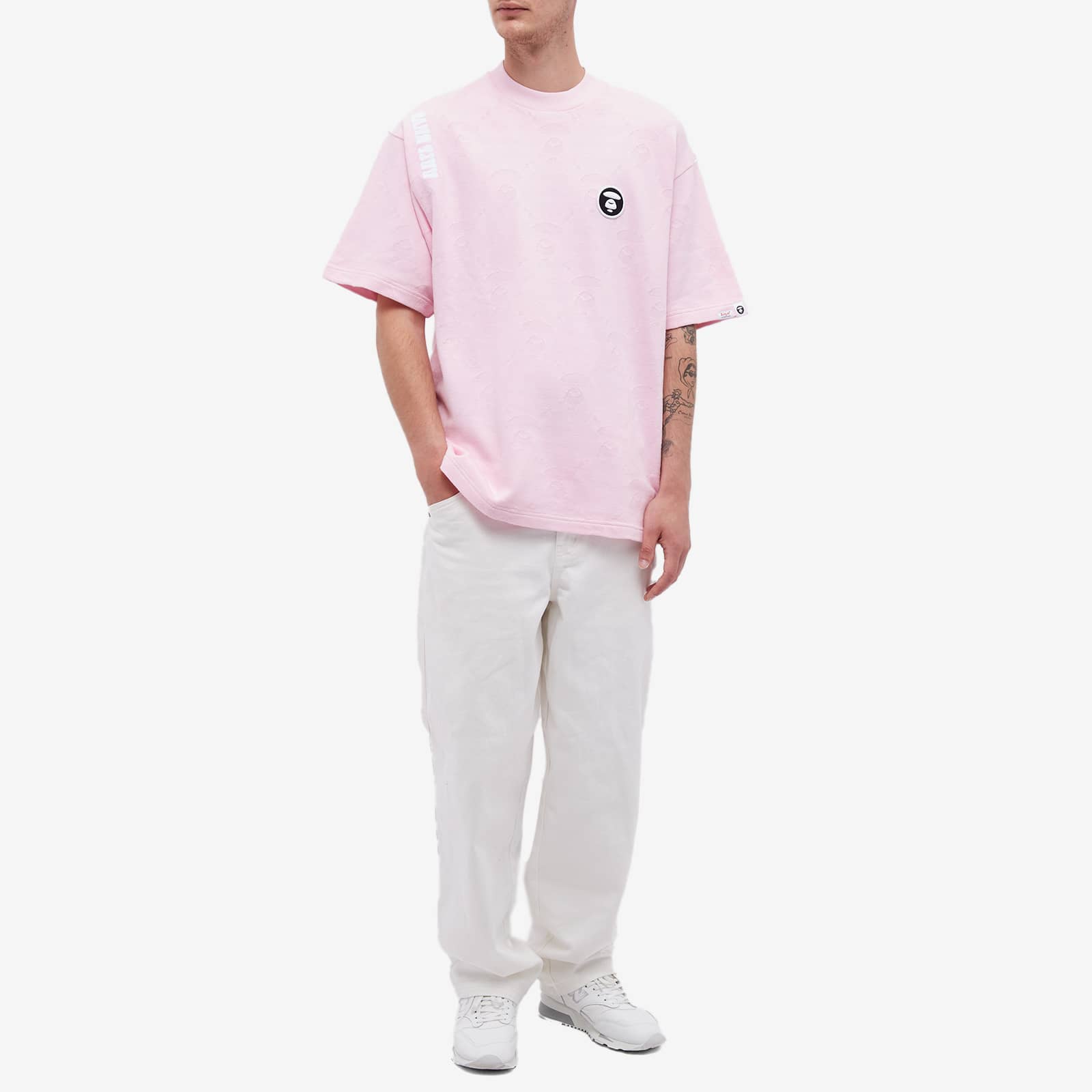 AAPE Peace Jacquard T-Shirt Pink | END. (US)