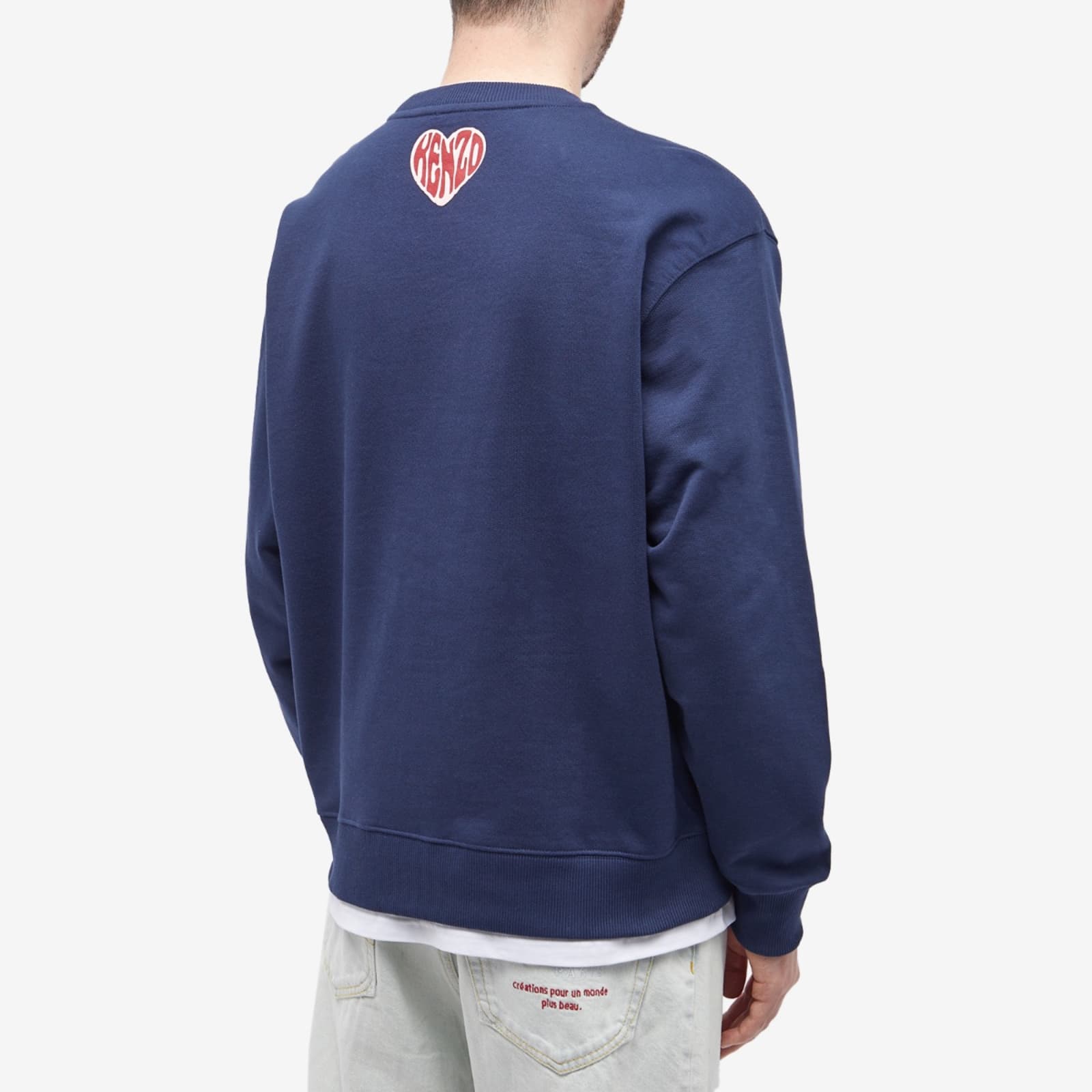 Kenzo Hearts Crew Sweat Midnight Blue | END. (US)
