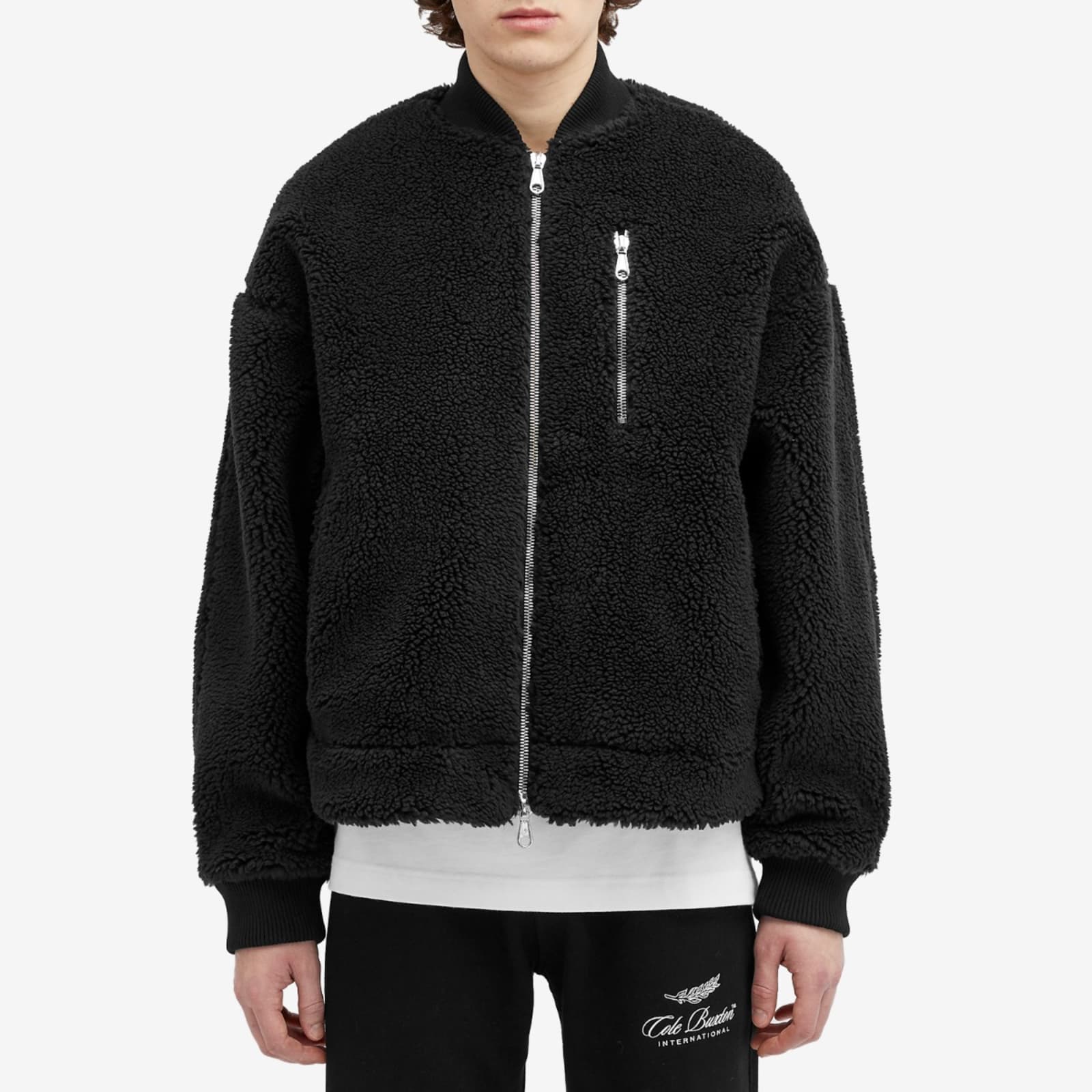 Cole Buxton Fleece Bomber Jacket Black | END. (GB)