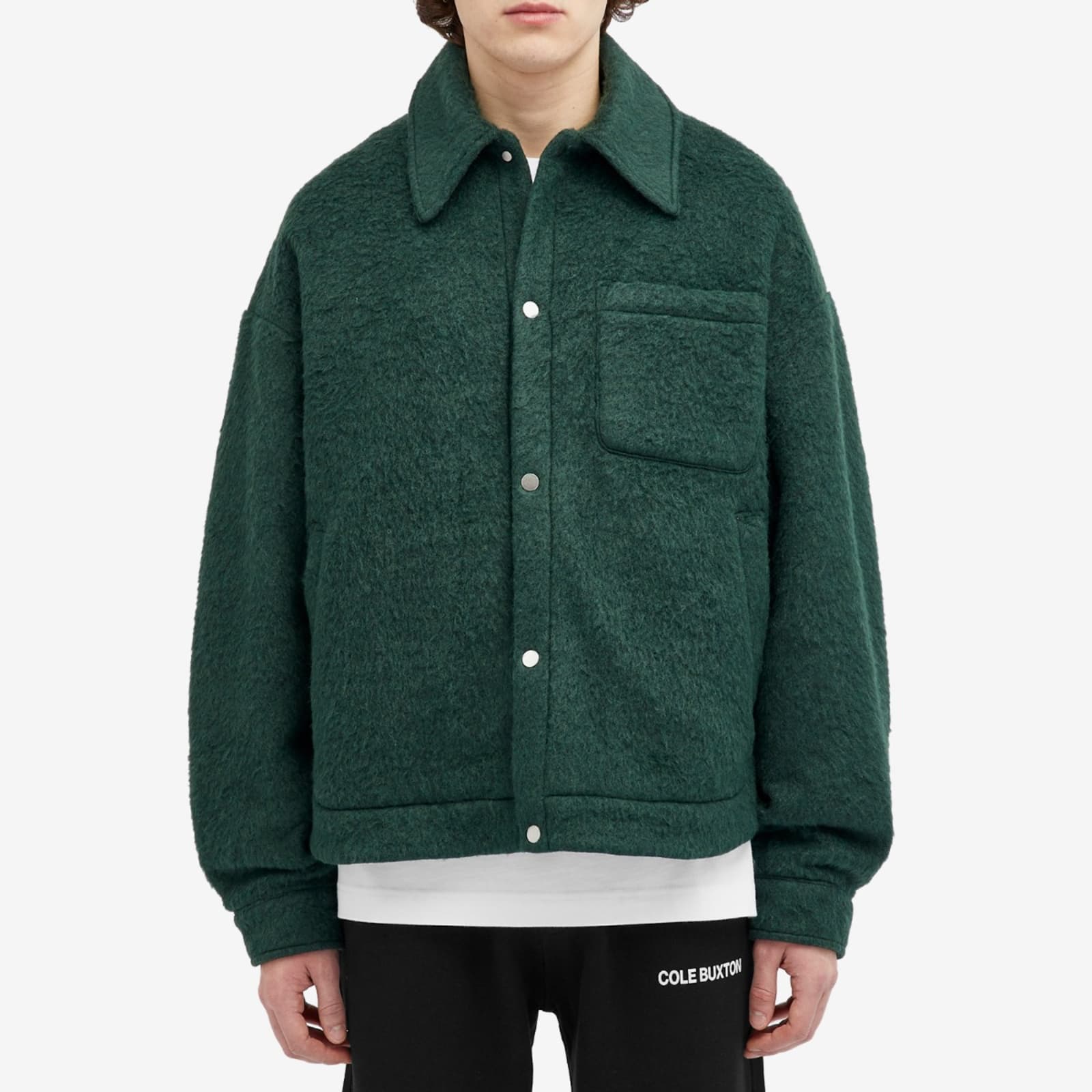 Cole Buxton Wool Overshirt Forest Green | END. (GB)