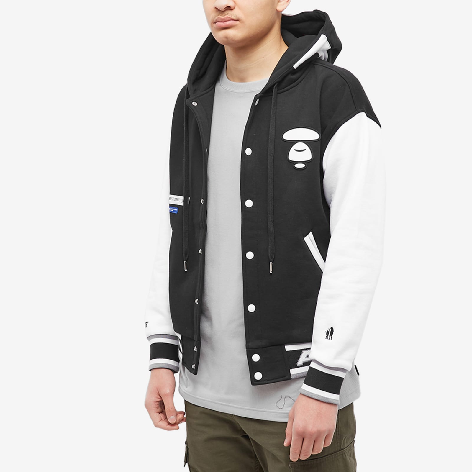 AAPE Hooded Baseball Jacket Black | END. (US)