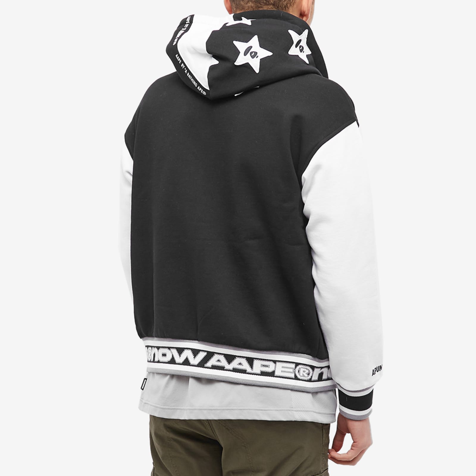 AAPE Hooded Baseball Jacket Black | END. (US)
