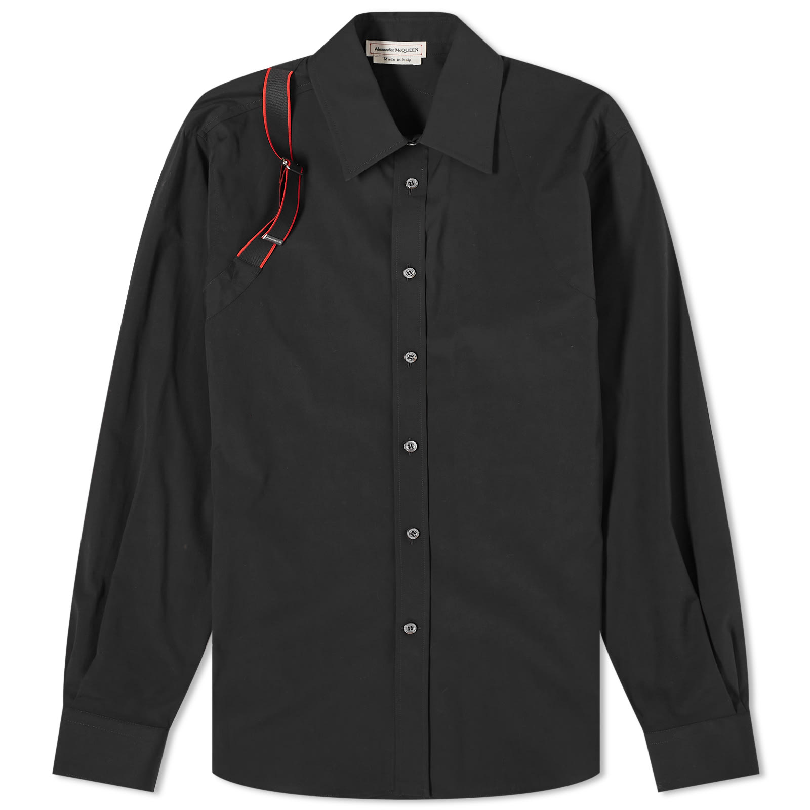 Alexander McQueen Tape Logo Harness Shirt Black | END. (GB)